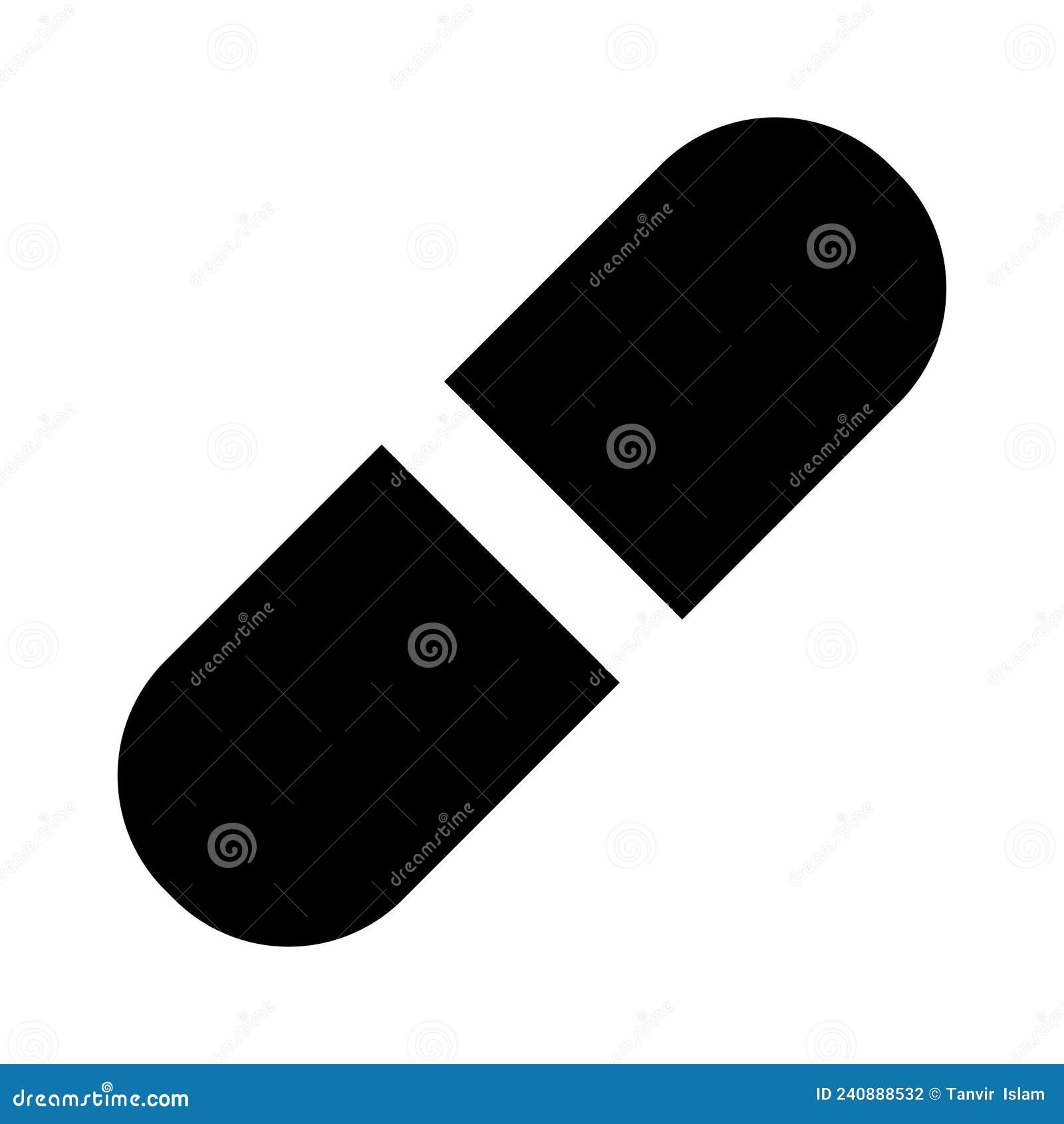 Capsule Icon stock vector. Illustration of capsule, tablets - 240888532