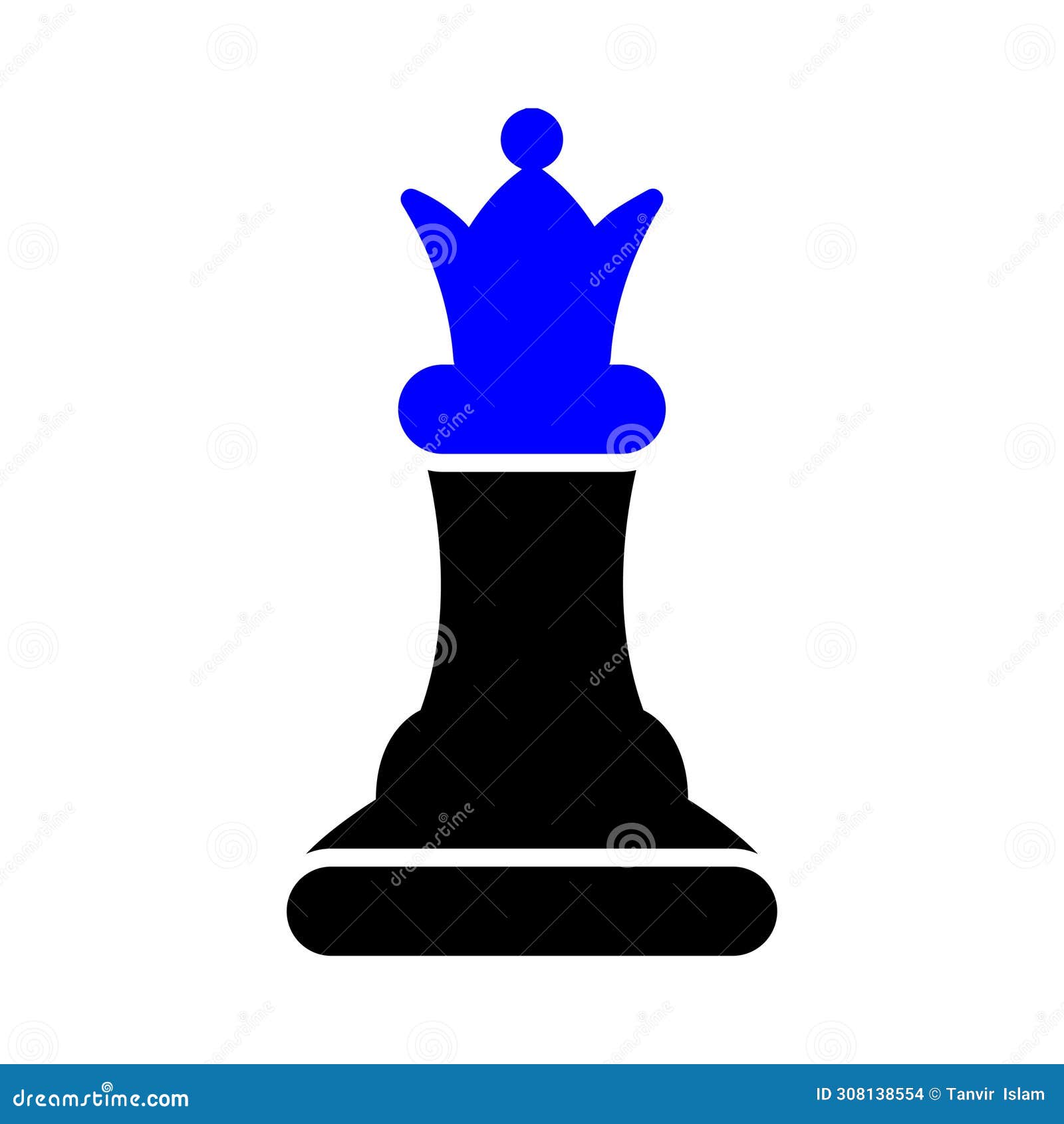 Chess Queen Icon stock vector. Illustration of thinking - 308138554