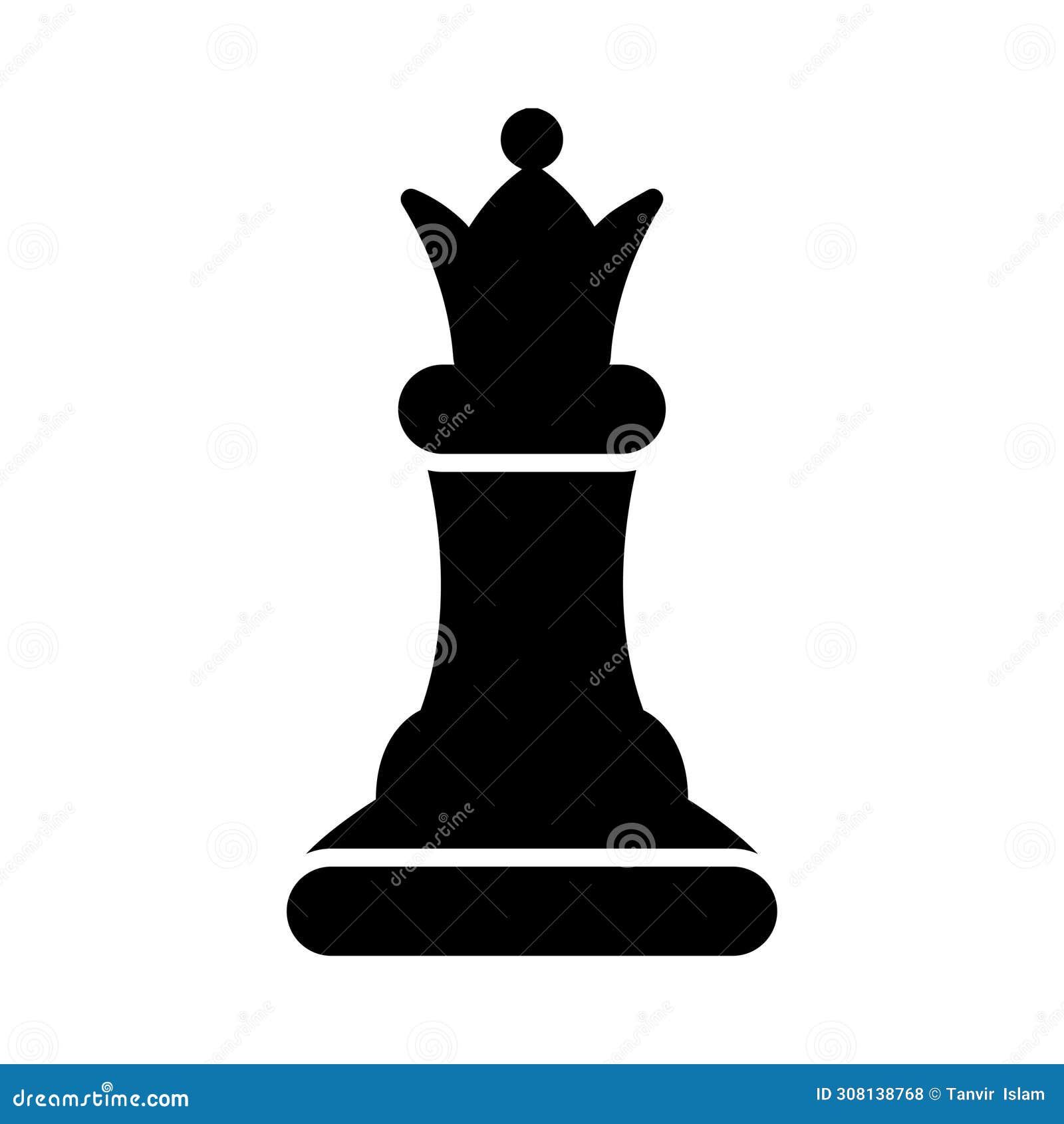 Chess Queen Icon stock vector. Illustration of vector - 308138768