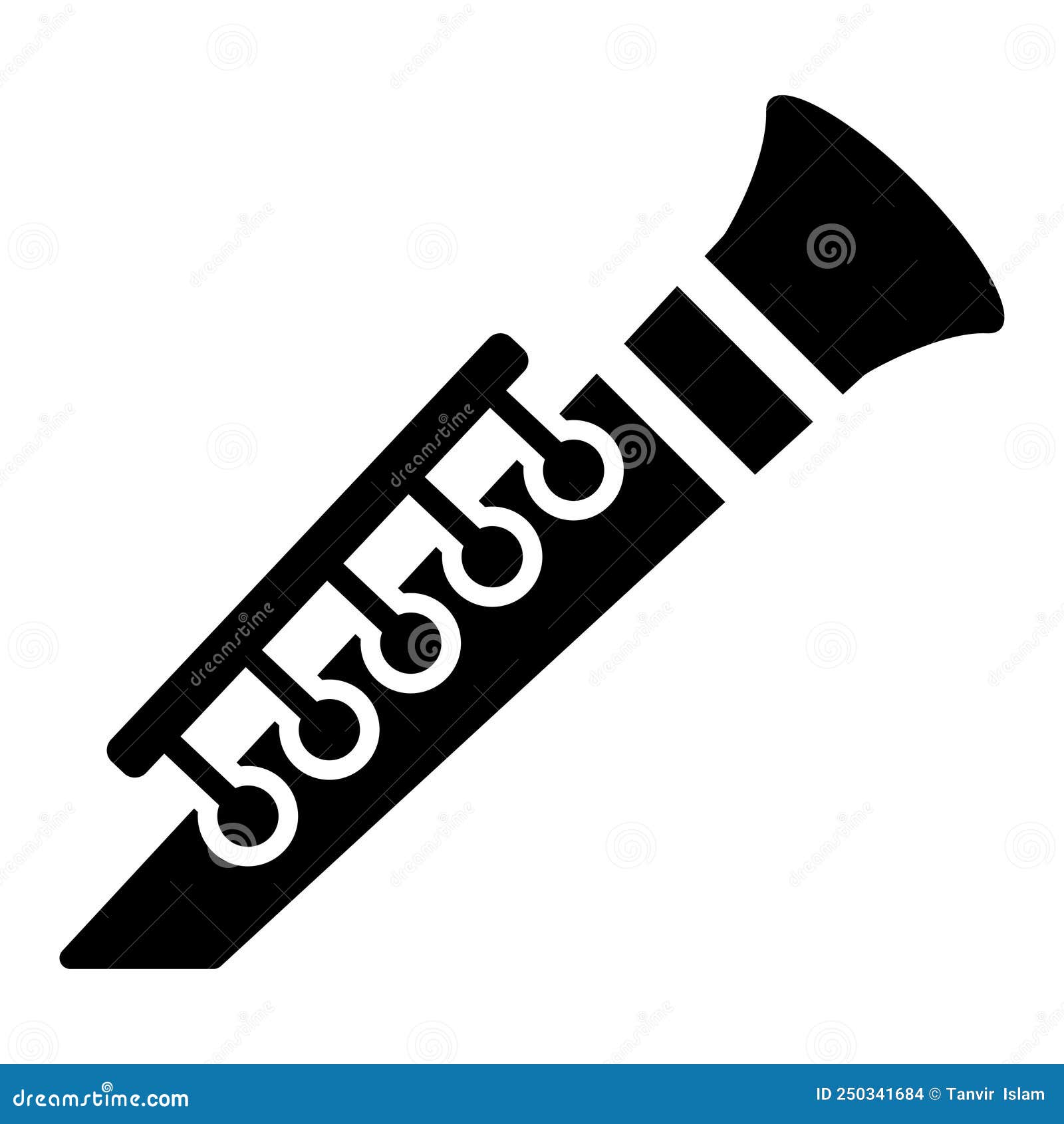 Clarinet Icon stock illustration. Illustration of orchestra - 250341684