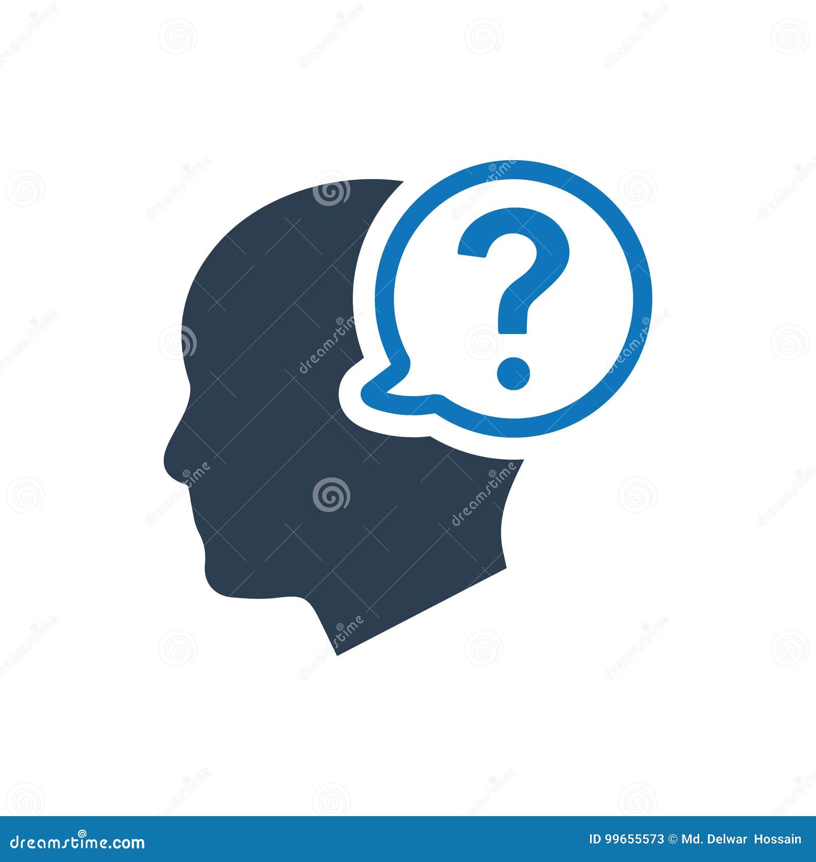 Confusion Icon stock vector. Illustration of confusion - 99655573