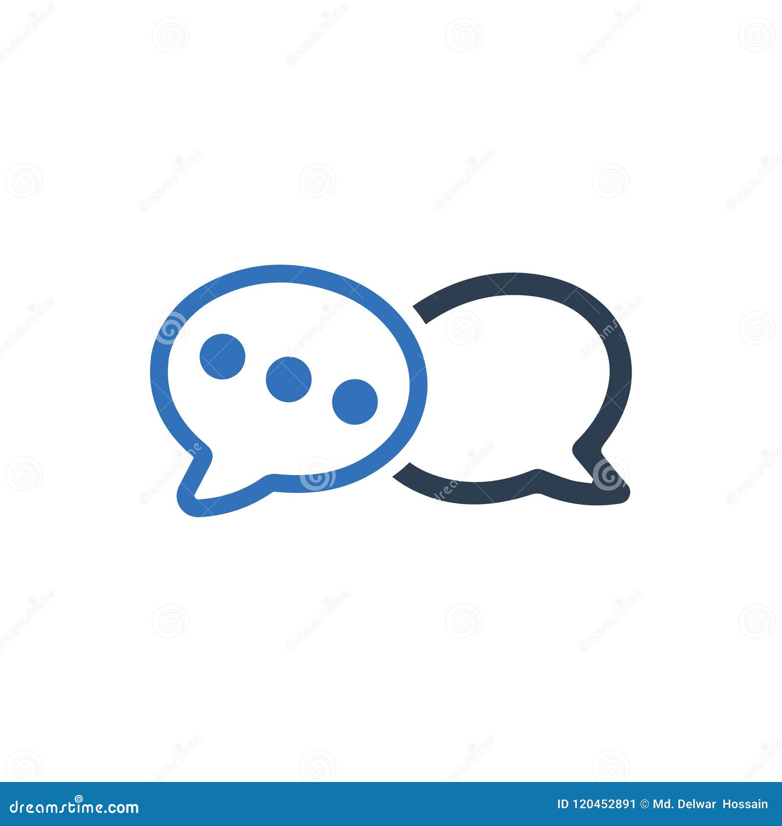 Conversation, Chat Icon stock vector. Illustration of discussion ...