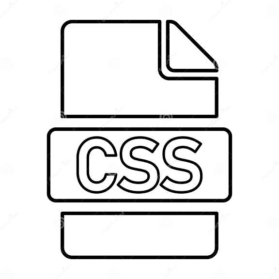 CSS File Format Icon stock vector. Illustration of graphic - 286663291
