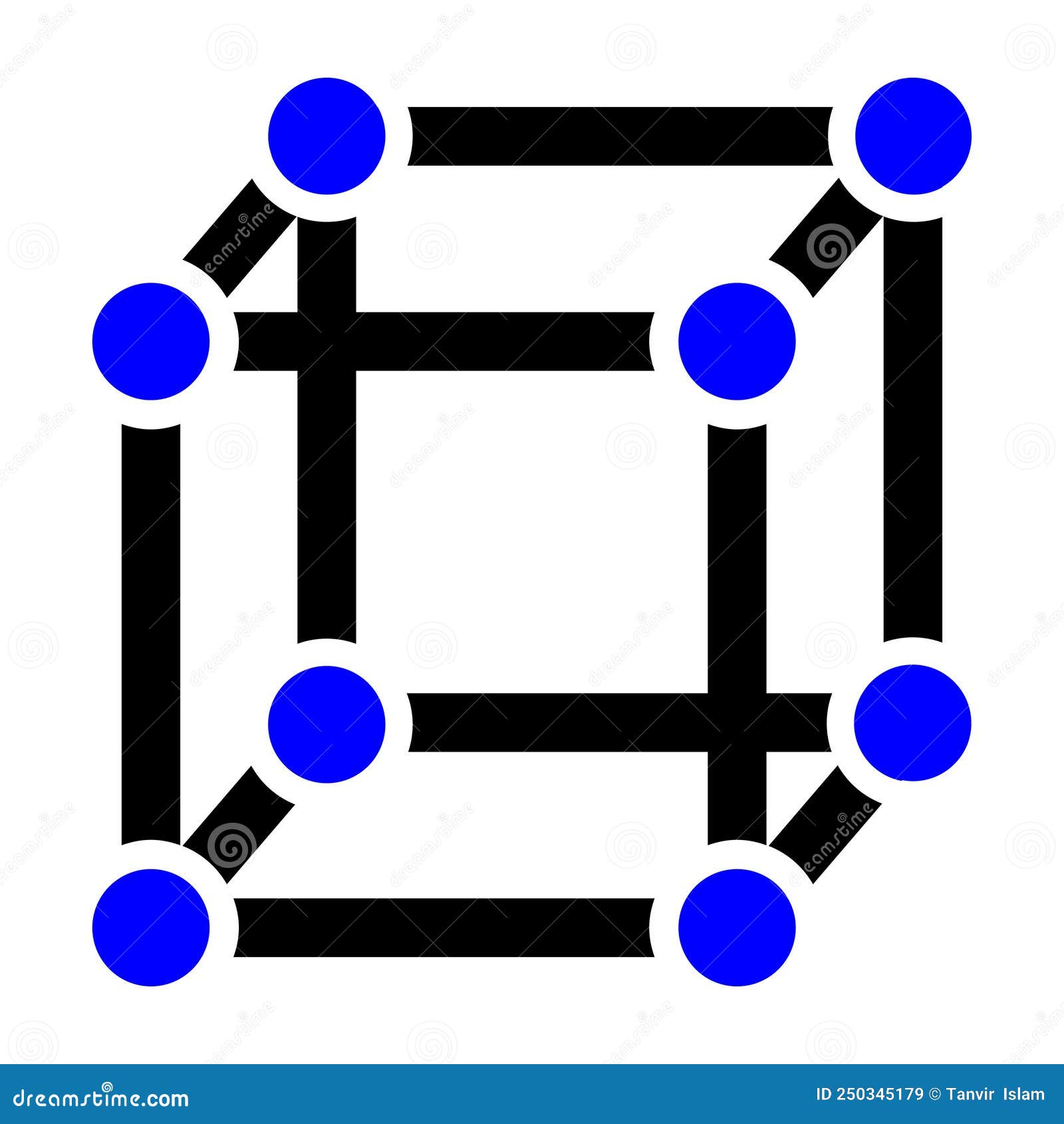 Cube Math Icon stock illustration. Illustration of cube - 250345179