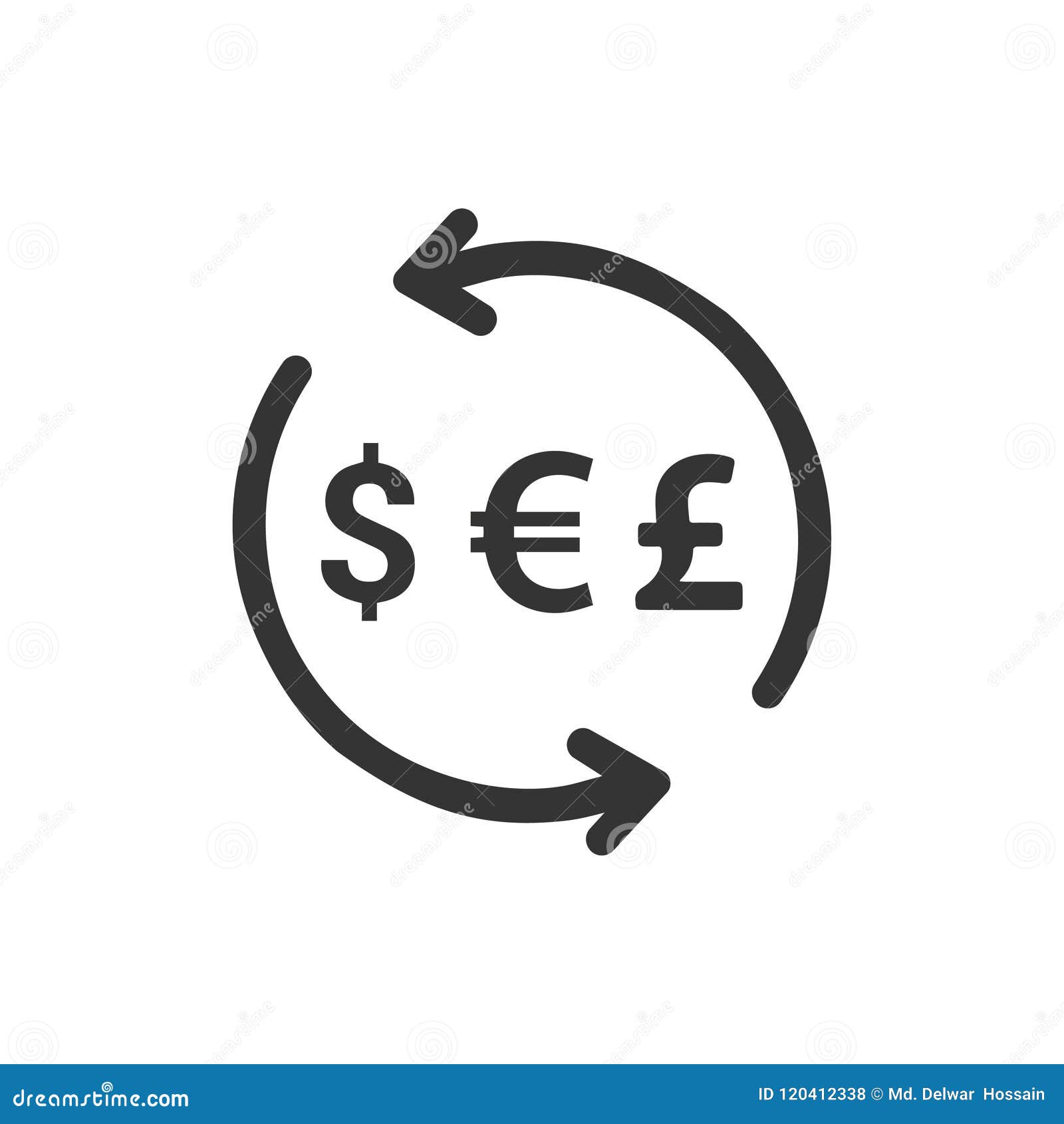 Currency Conversion Icon stock vector. Illustration of conversion ...