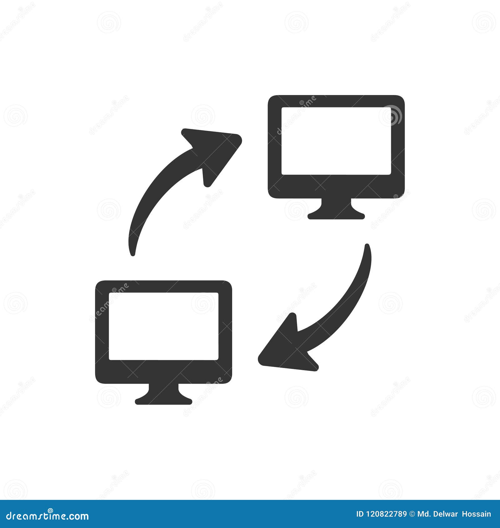 Data Transfer Icon stock vector. Illustration of symbol - 120822789