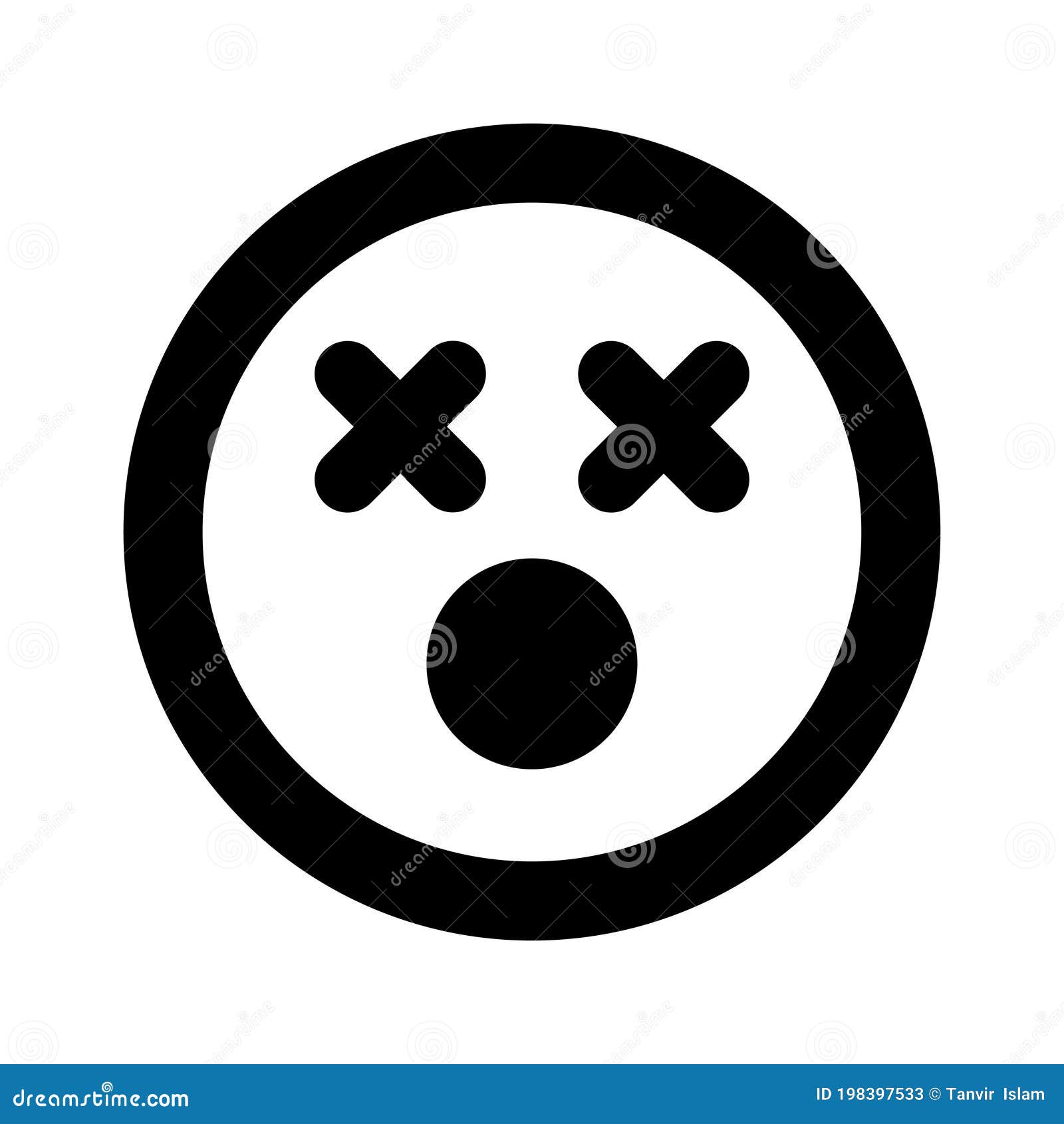 Dizzy Vector Icon stock vector. Illustration of dizzy - 198397533