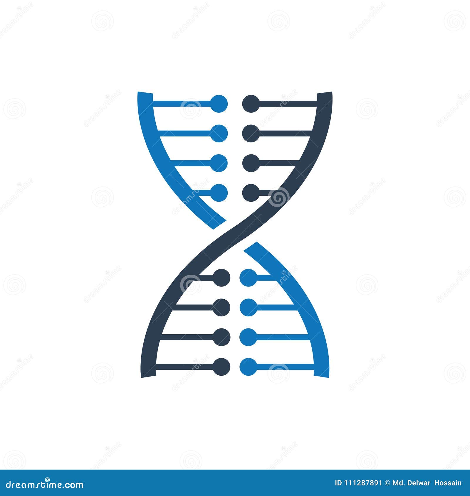 DNA icon stock vector. Illustration of icon, biometric - 111287891