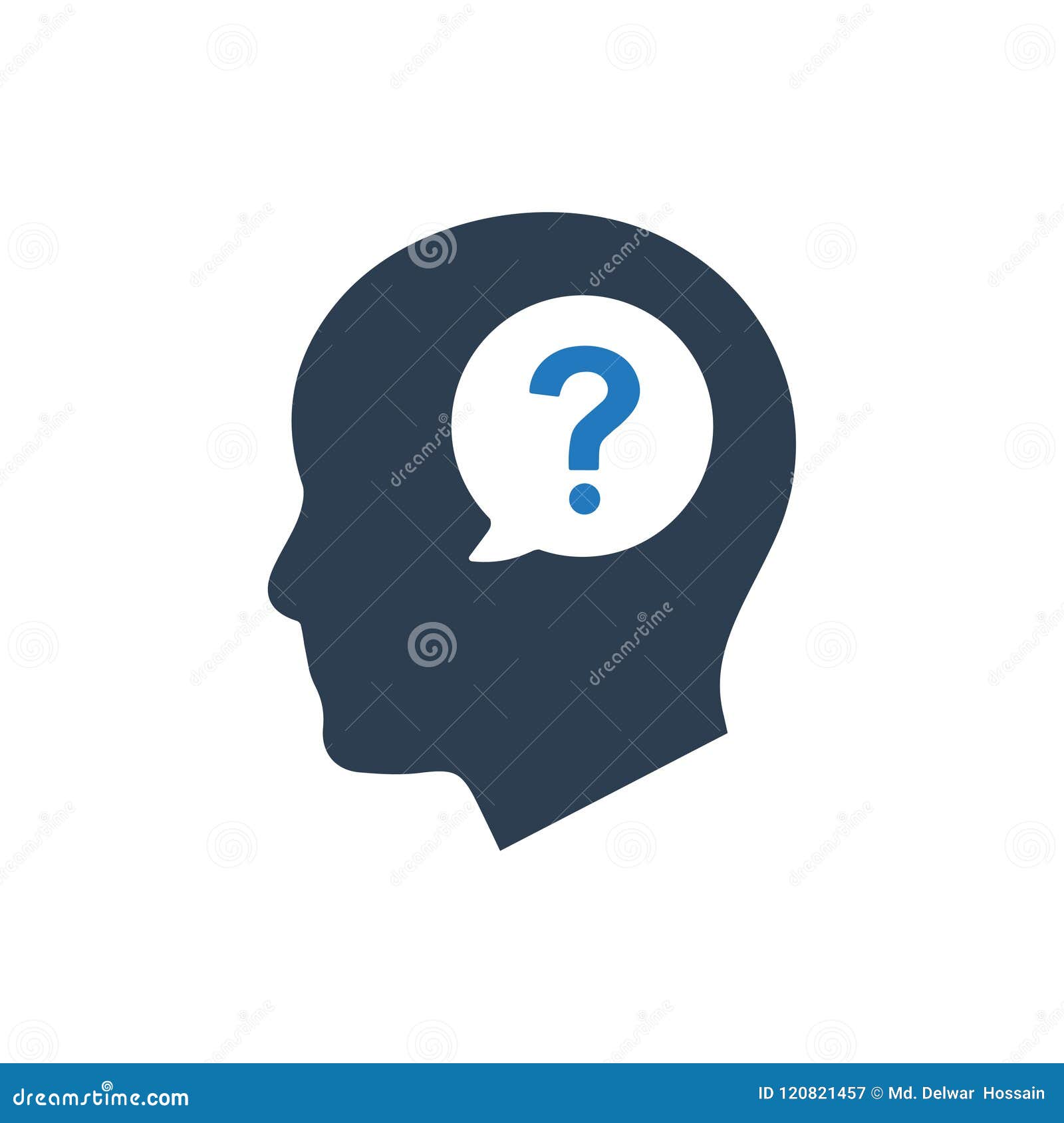 Doubt, Confusion Icon stock vector. Illustration of question - 120821457