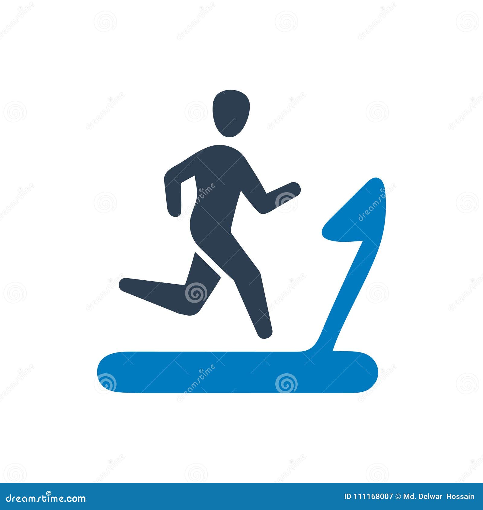 Exercise / Jogging Icon stock vector. Illustration of machine - 111168007