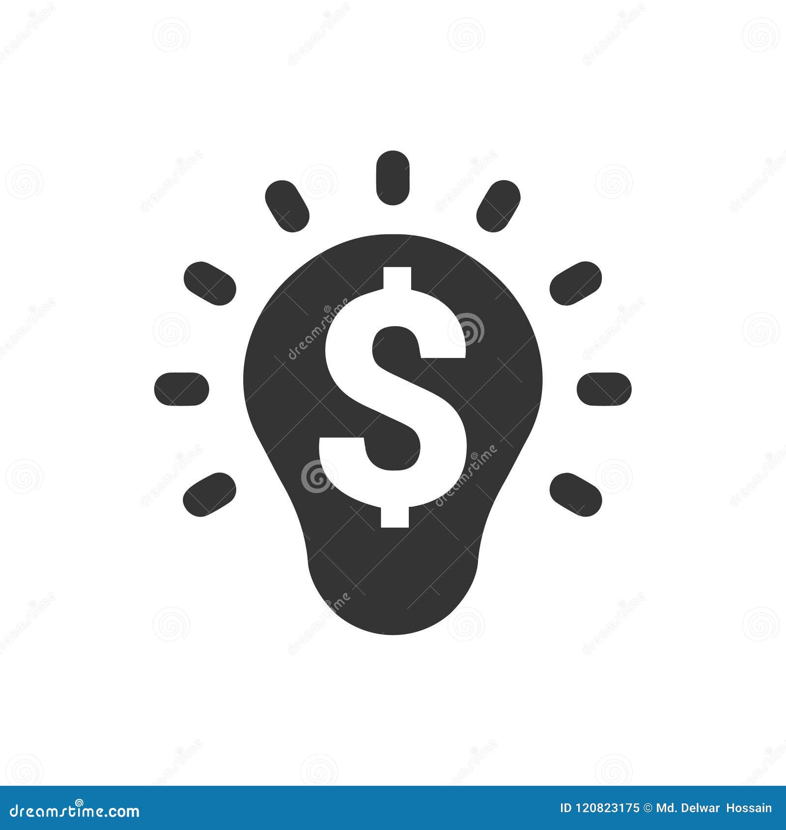 Financial Solution Icon stock vector. Illustration of idea - 120823175
