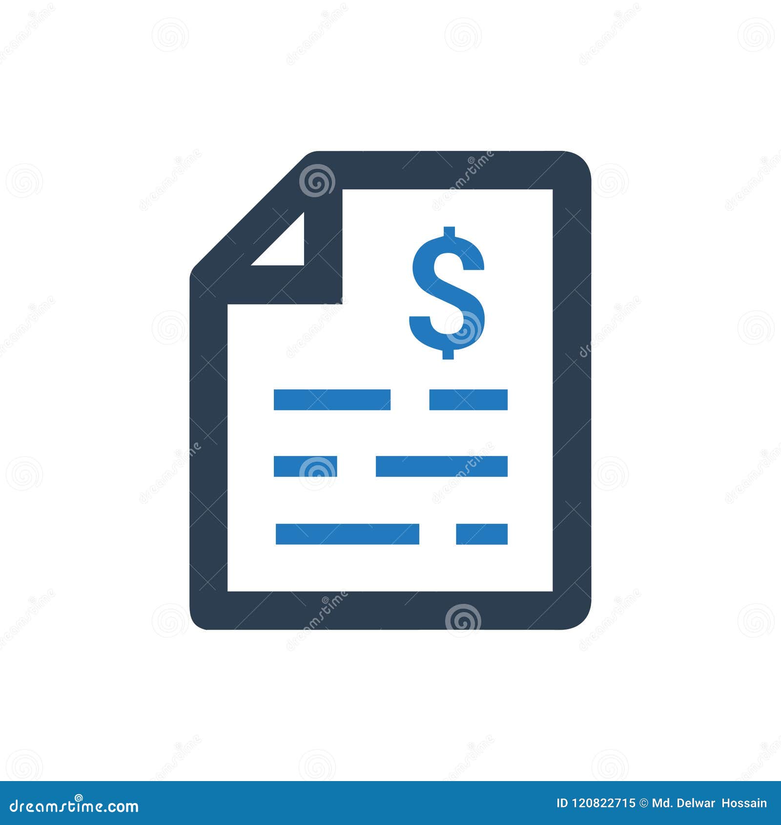 Financial Statement Icon stock vector. Illustration of sales - 120822715