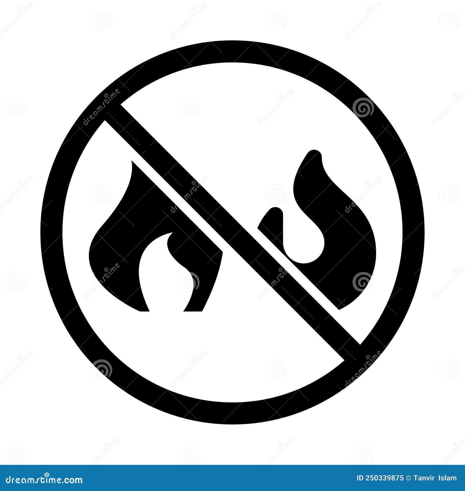 Fire Restriction Icon stock illustration. Illustration of stop - 250339875