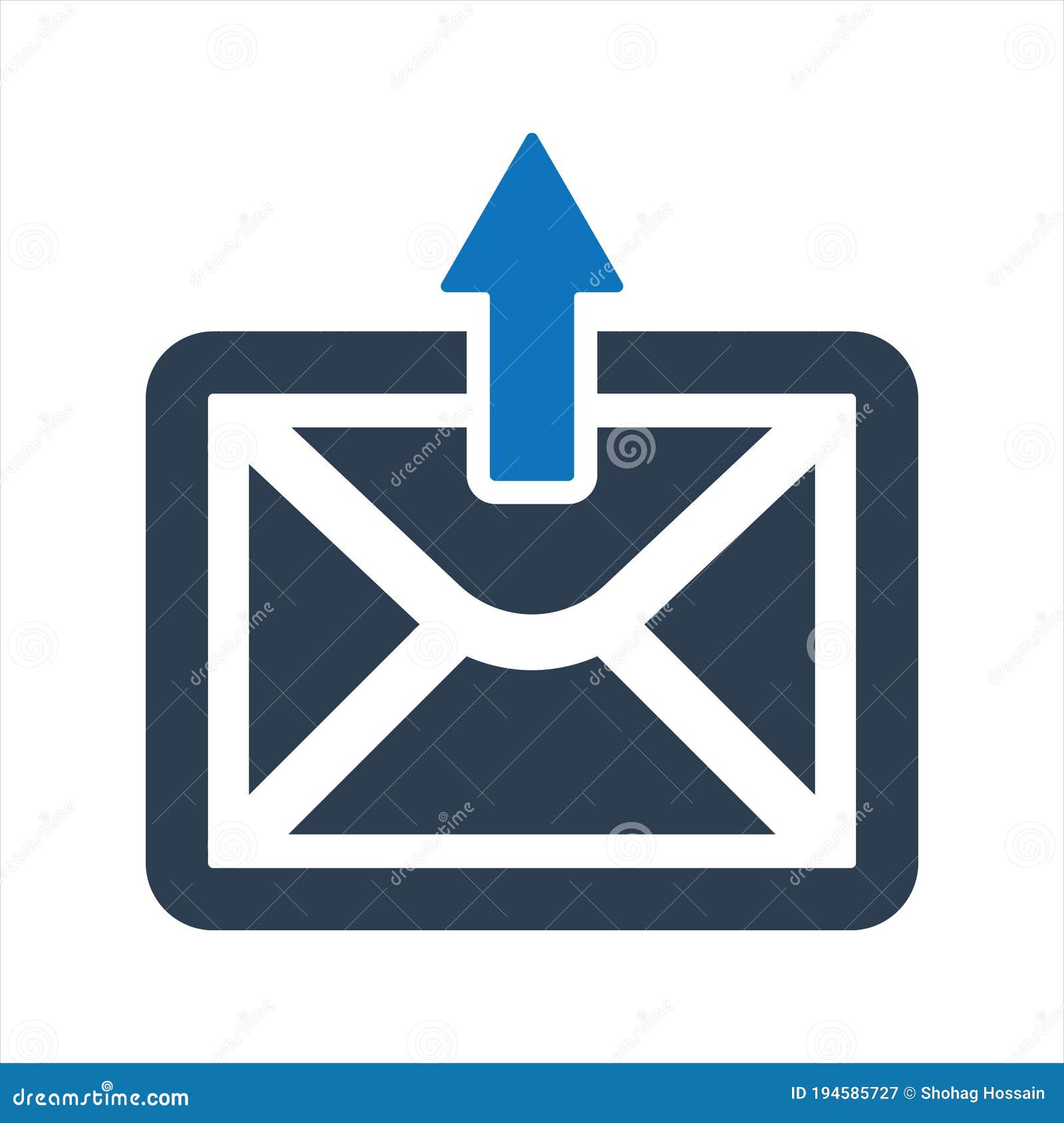 Forward Email Icon. Send Message Icon Stock Vector - Illustration of ...
