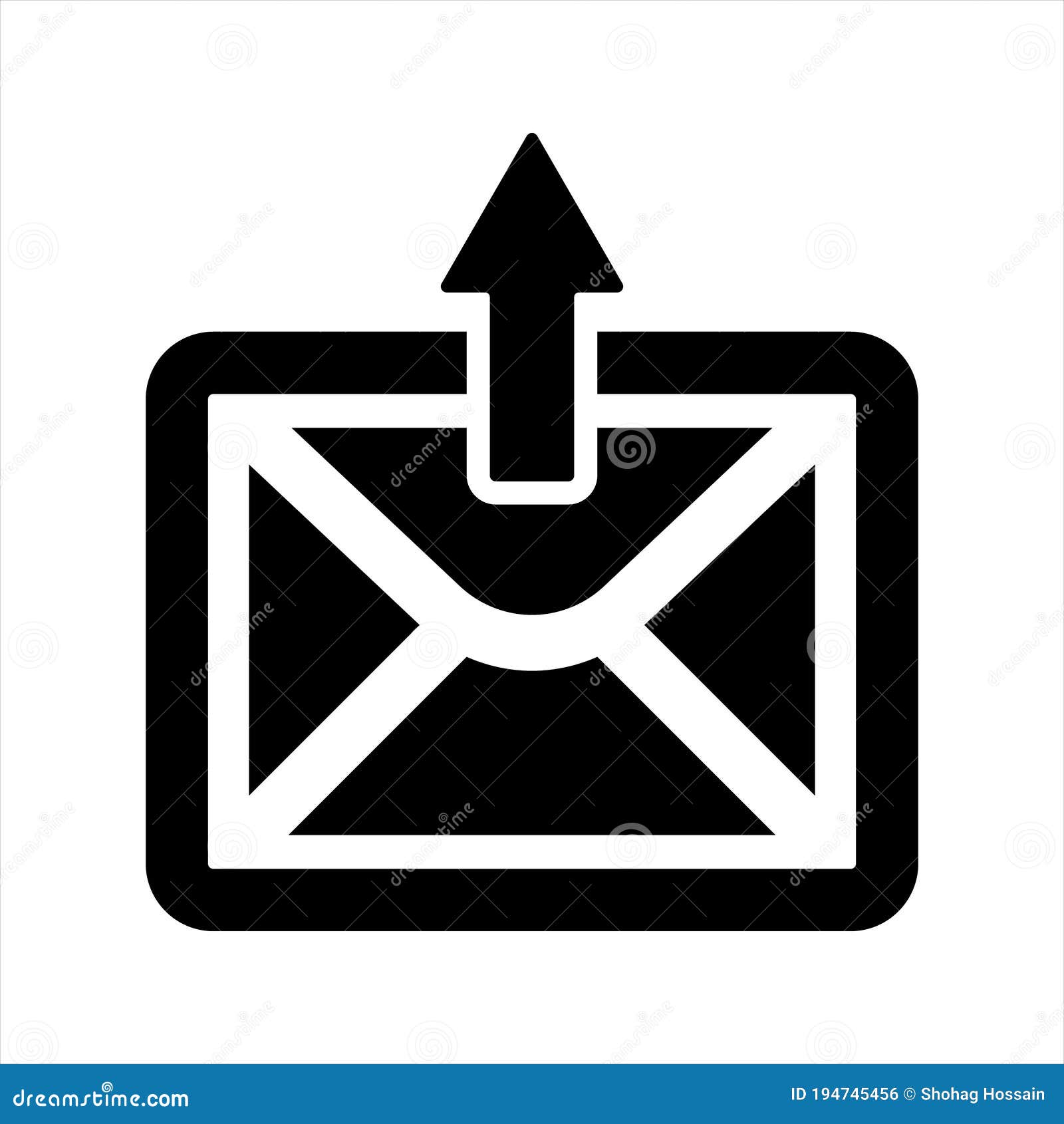 Forward Email Icon. Send Message Icon Stock Vector - Illustration of ...