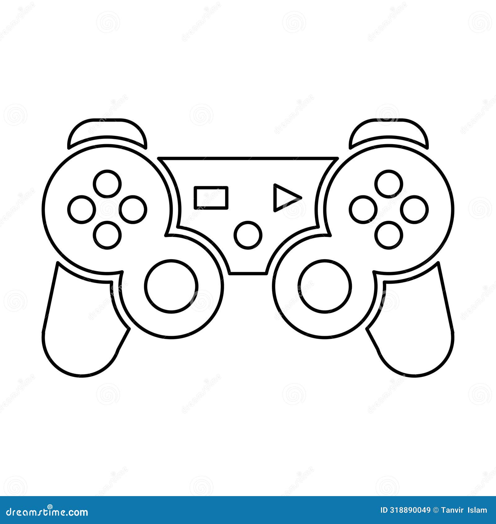 Game Controller Icon Line Vector Graphics Stock Vector - Illustration ...