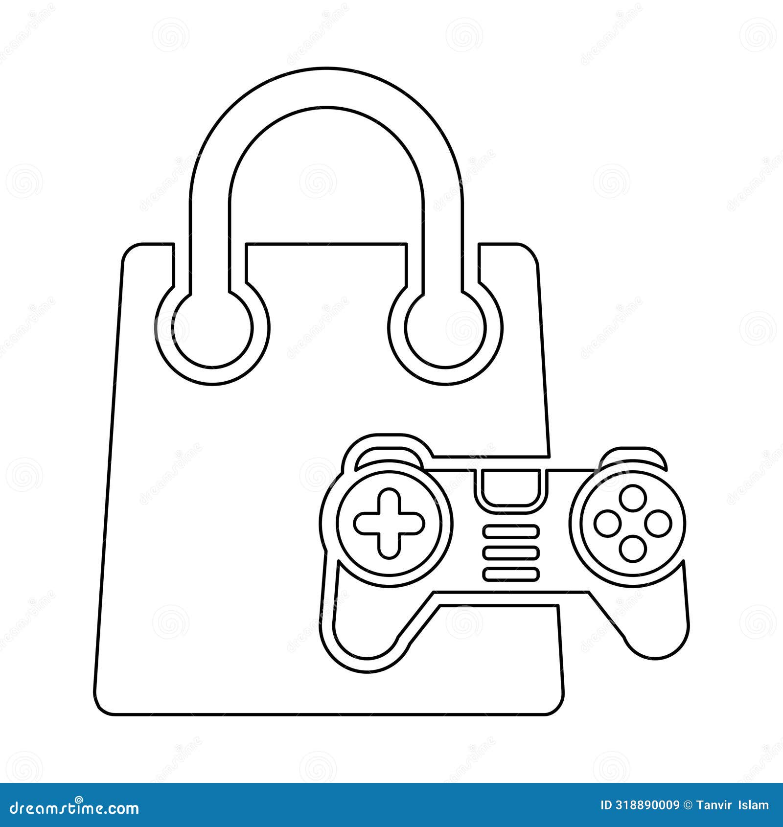 Game Store Icon Line Vector Graphics Stock Vector - Illustration of ...