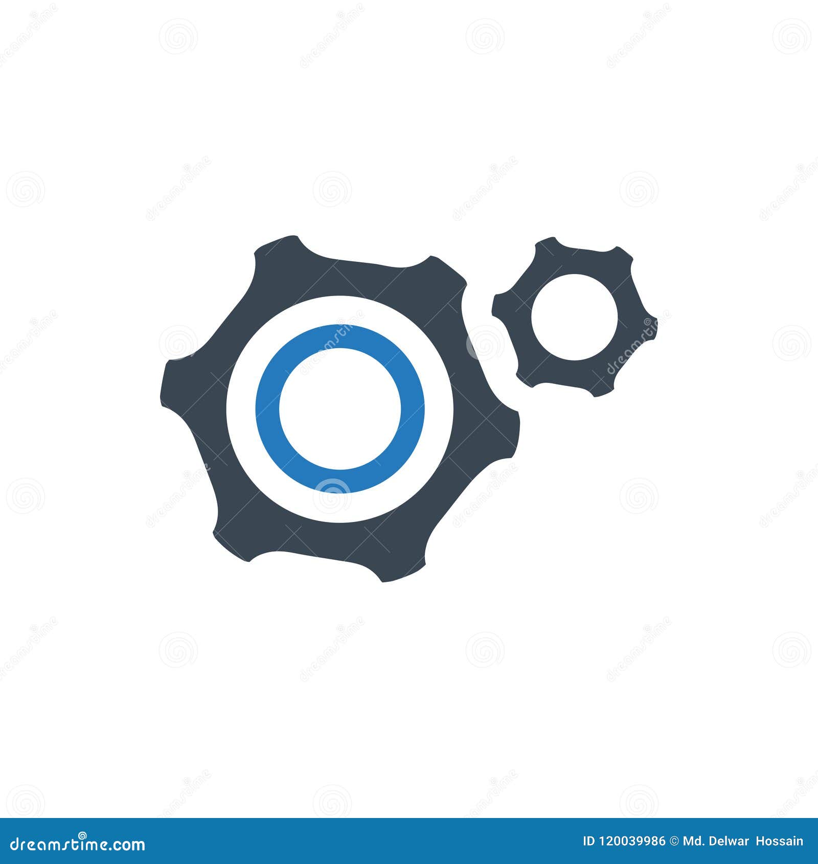 Gears, Configuration Icon stock vector. Illustration of options - 120039986