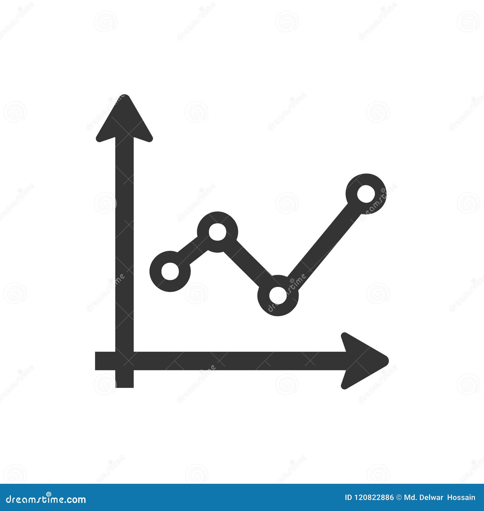 Graphical Analysis Icon stock vector. Illustration of analytics - 120822886