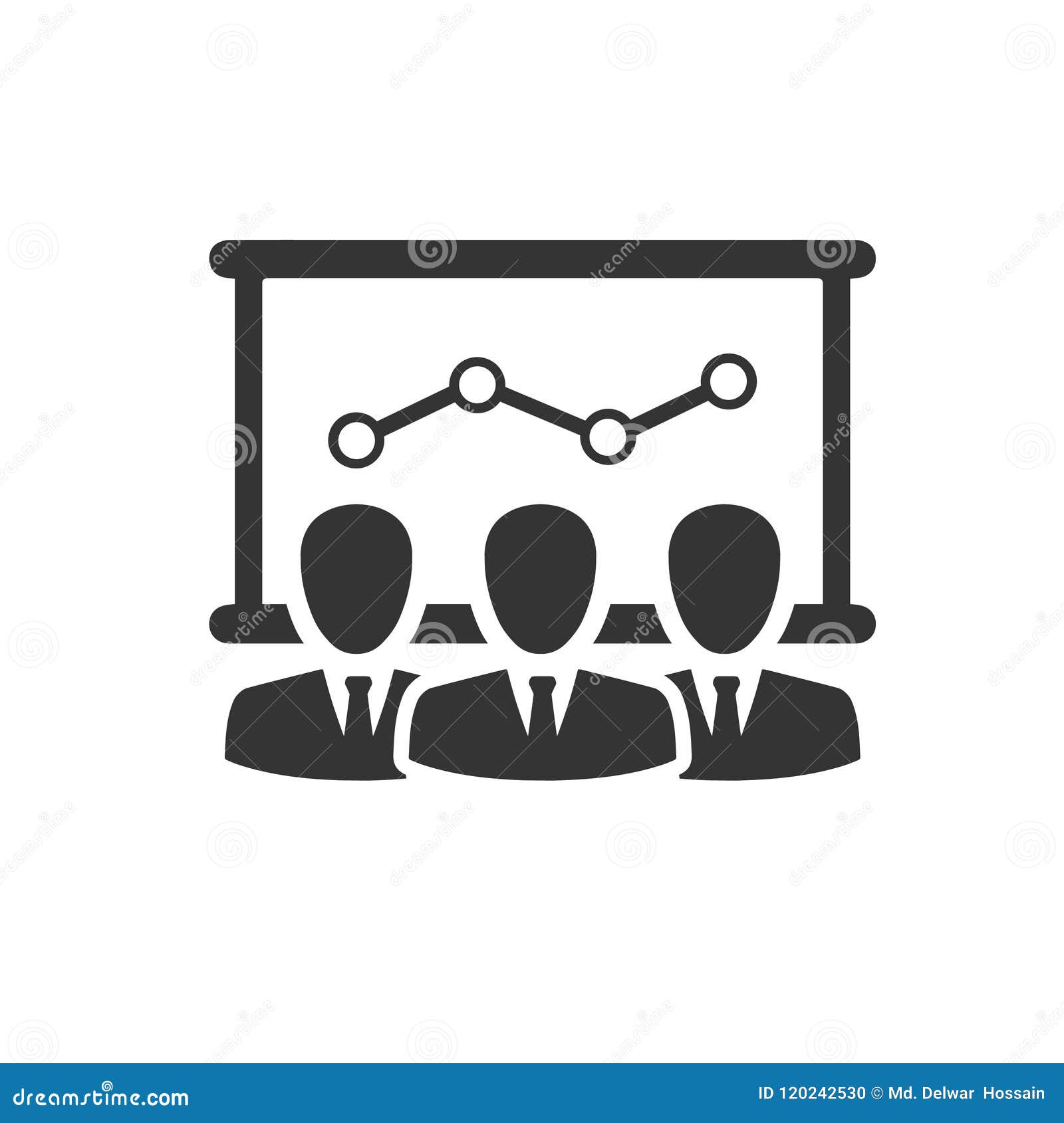 Graphical Presentation Icon Stock Vector - Illustration of graphical ...