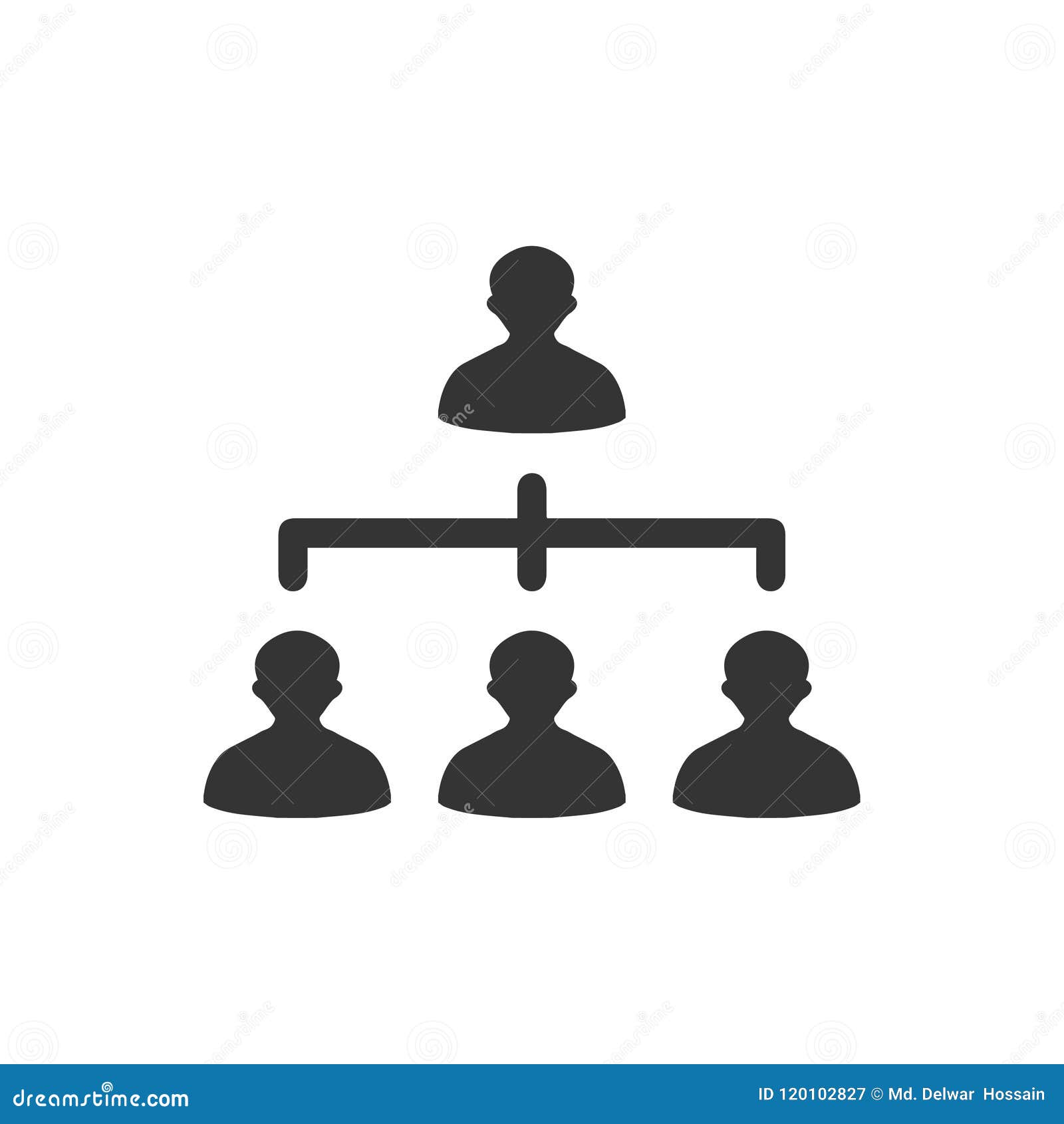 Hierarchy, Team Building Icon Stock Vector - Illustration of icon ...