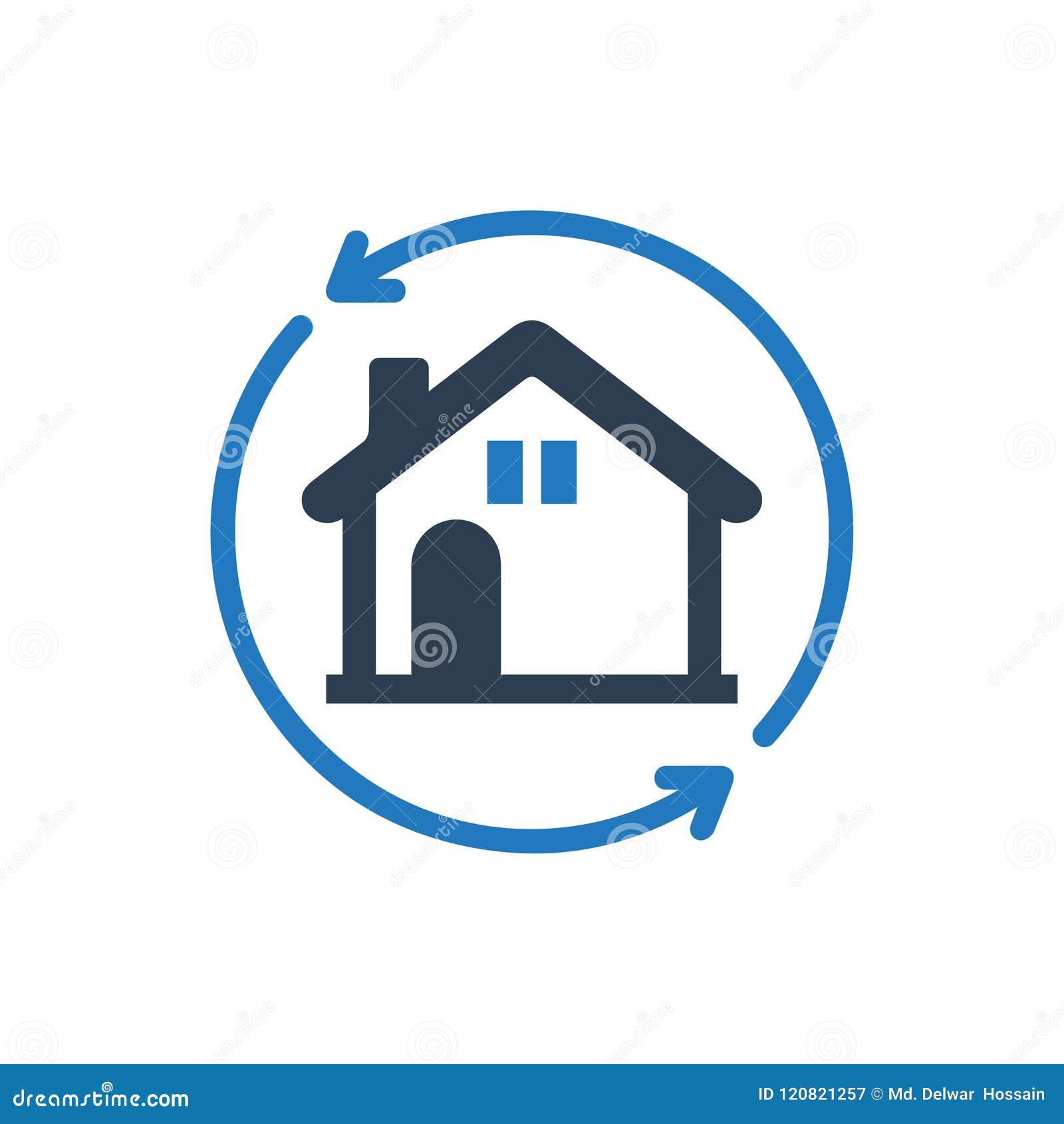 Home Change Icon stock vector. Illustration of home - 120821257