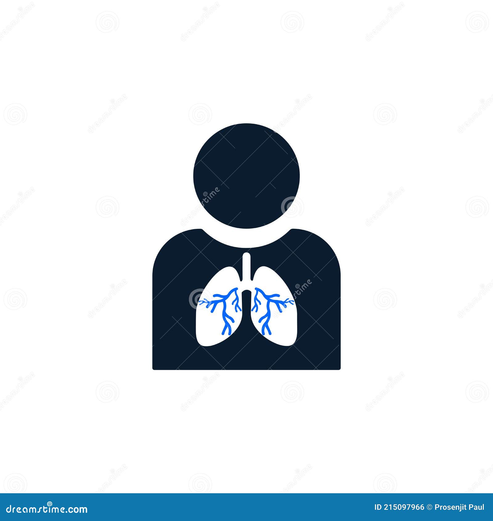 Human Lungs Icon vector stock vector. Illustration of pulmonary - 215097966