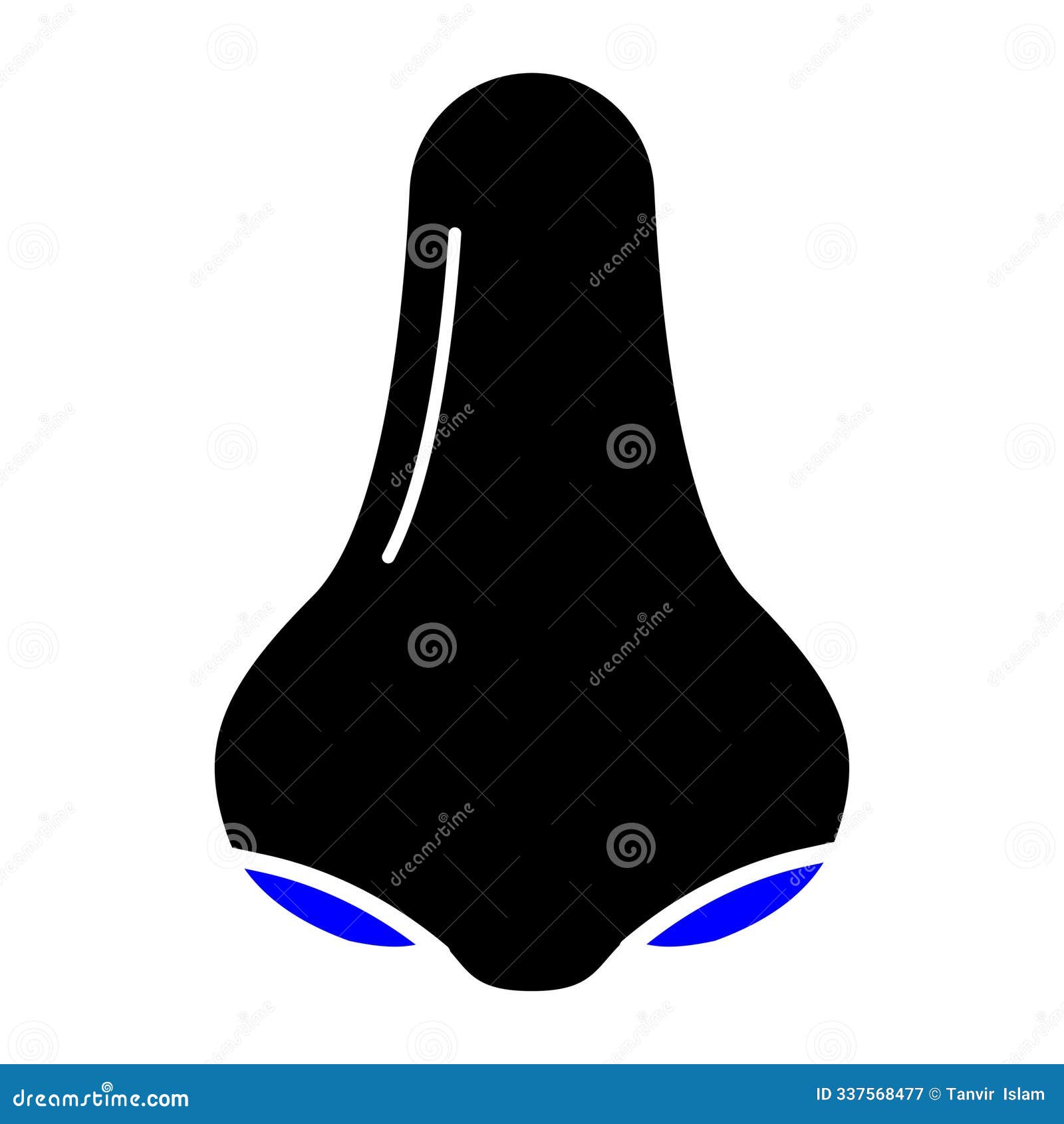 Human nose Vector Icon stock illustration. Illustration of human ...