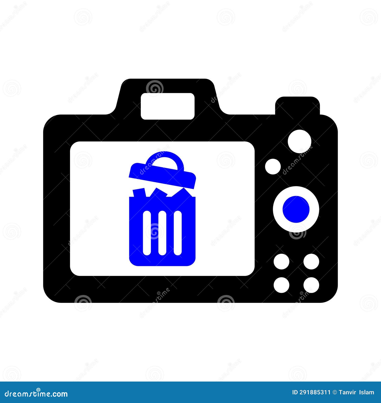 Image Delete on Camera Icon Stock Illustration - Illustration of delete ...