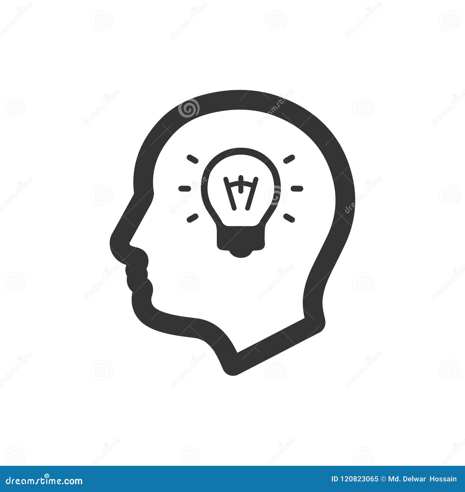 Intelligent Icon stock vector. Illustration of business - 120823065