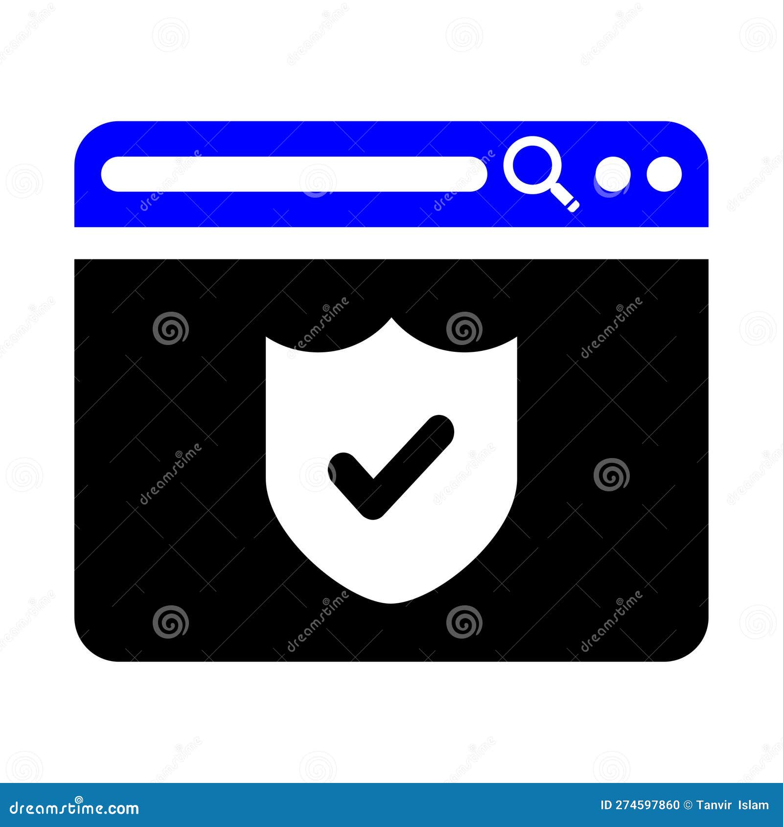 Internet Protection Icon stock vector. Illustration of security - 274597860