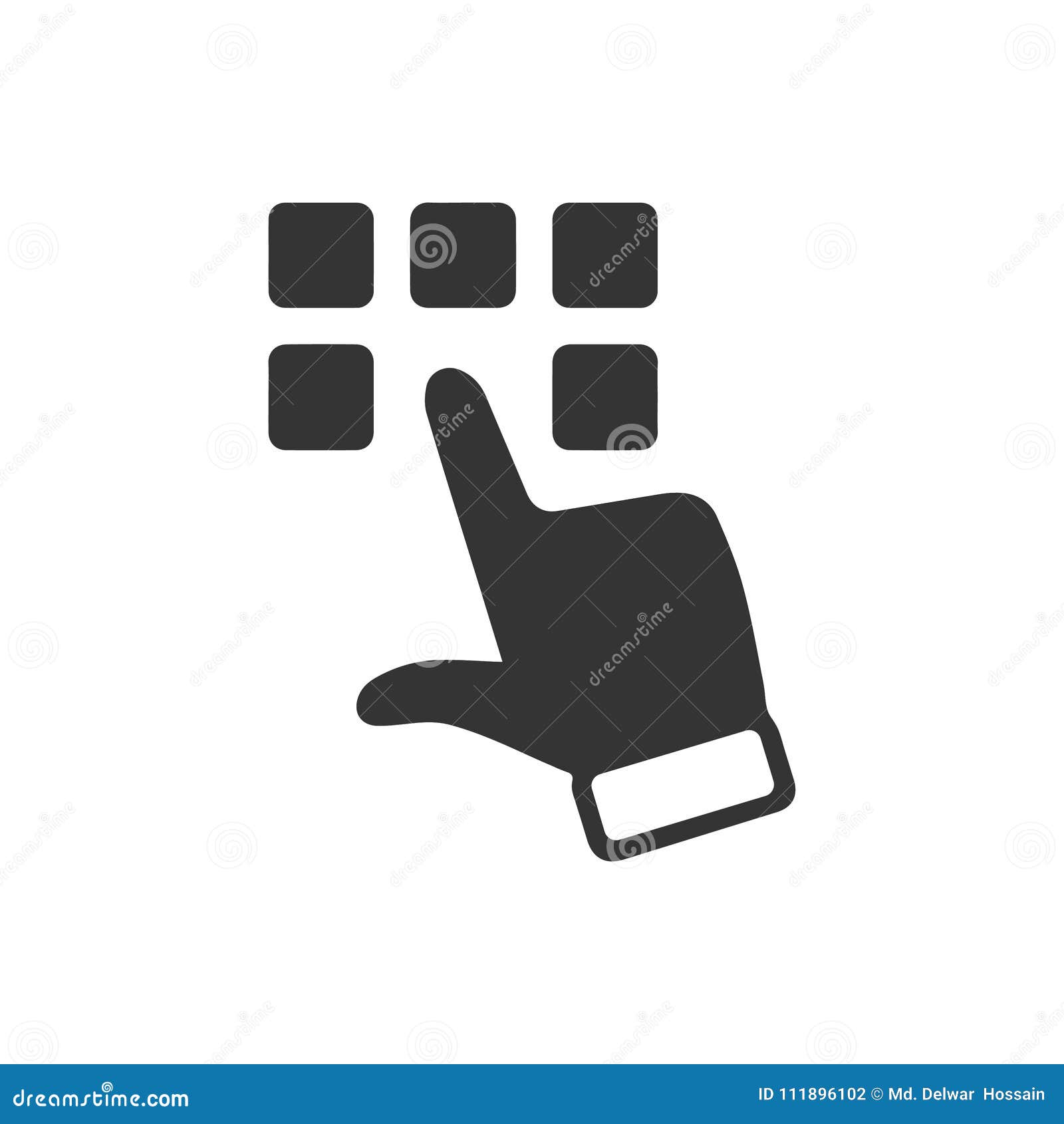 Keypad Icon stock vector. Illustration of phone, security - 111896102