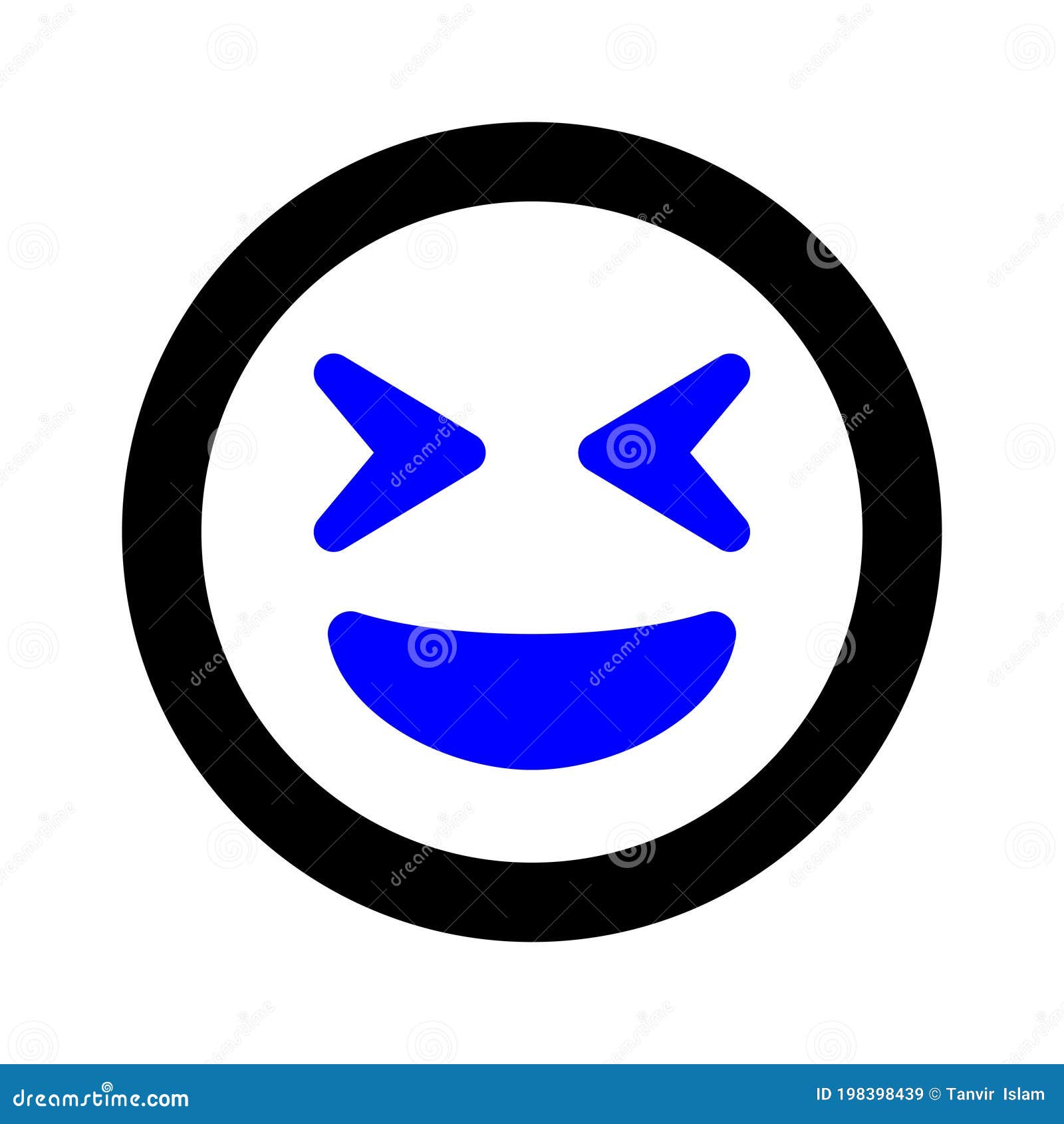 Laugh Squint Icon stock vector. Illustration of smile - 198398439