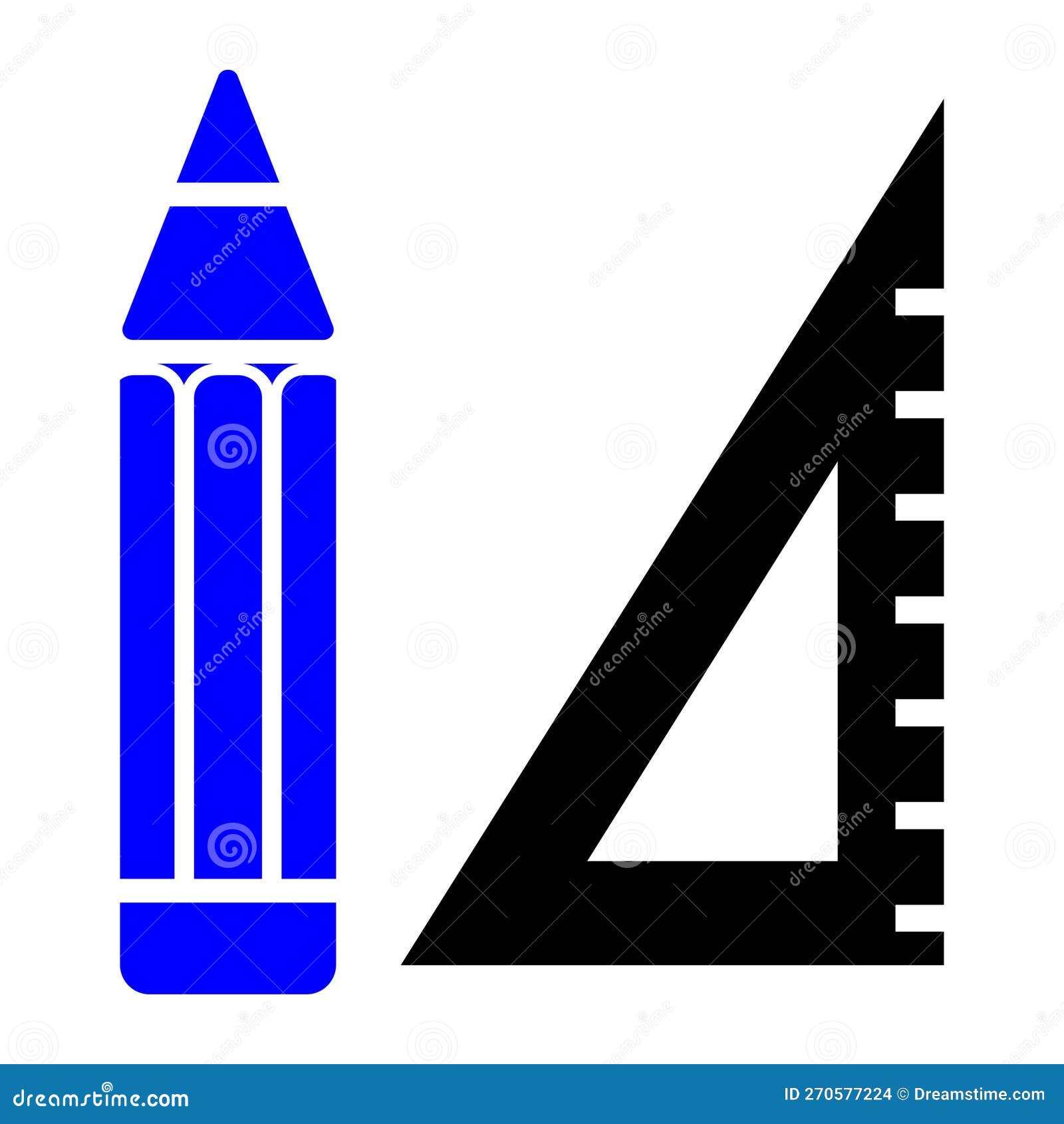 Learning Tools Icon stock vector. Illustration of pencil - 270577224