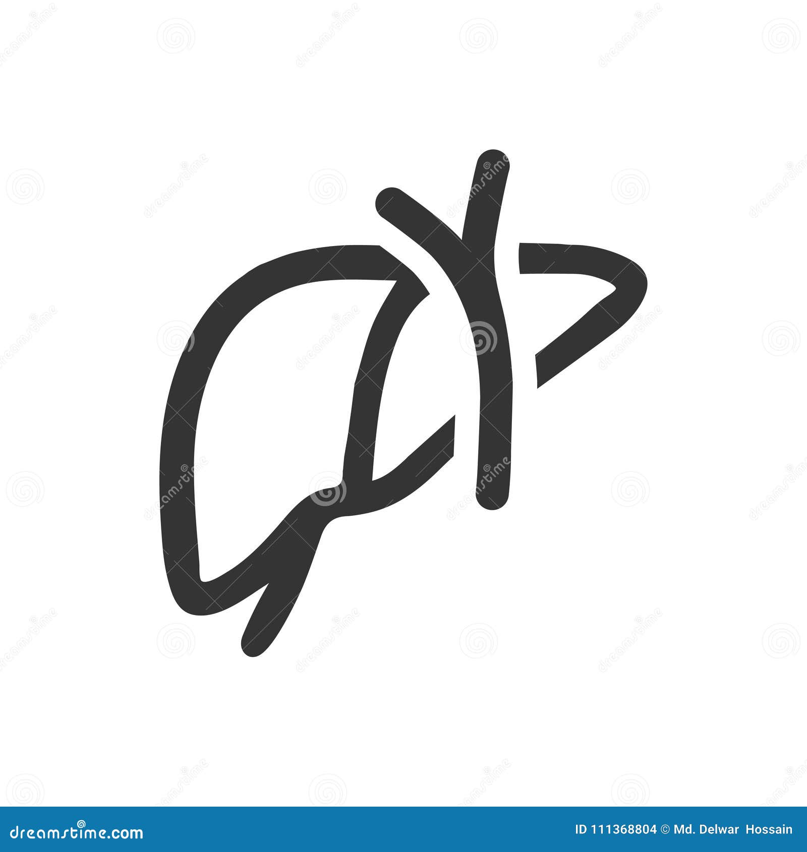 Liver Icon. Human Internal Organ Symbol. Sign Hepatic Vector Royalty ...