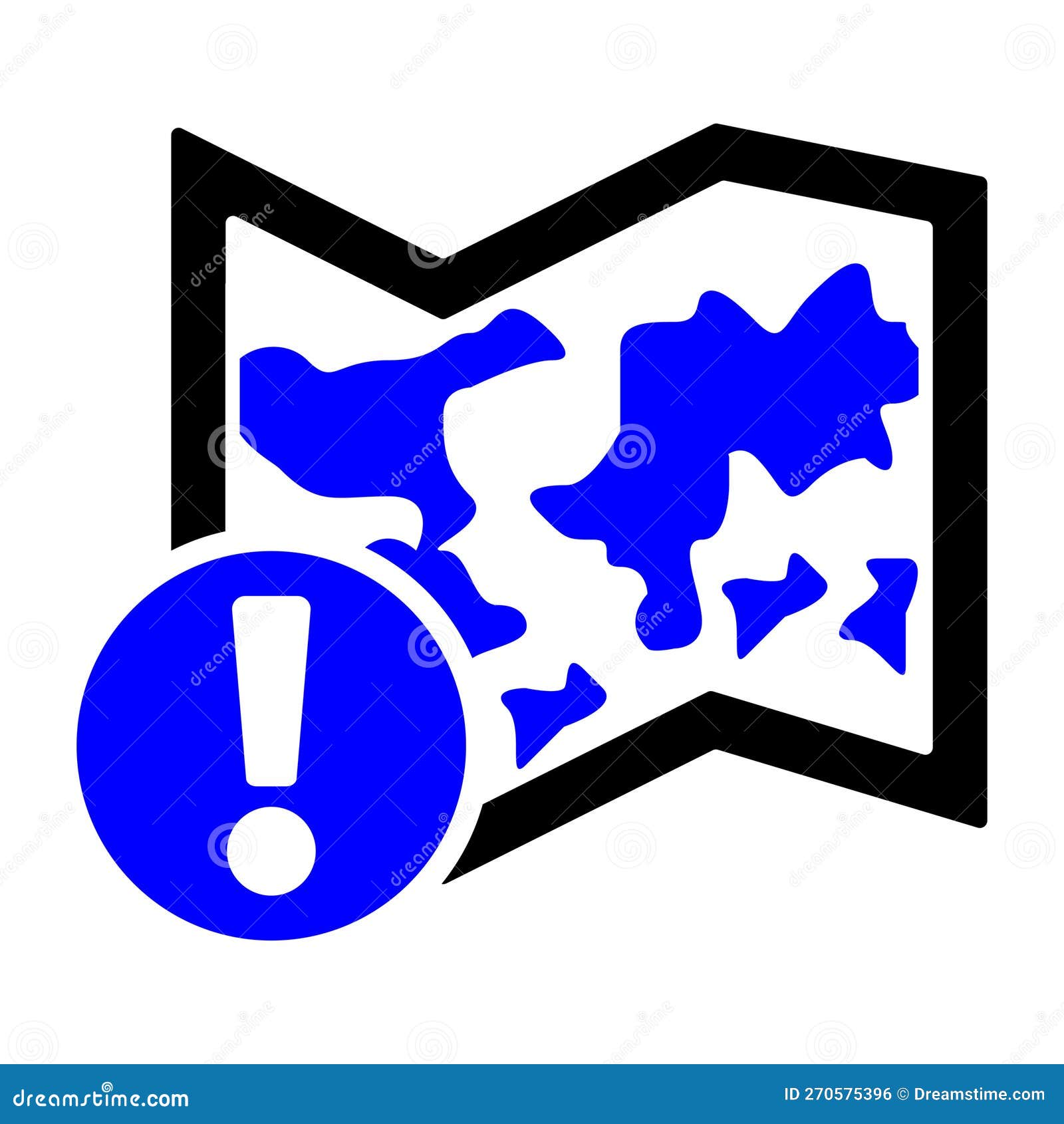 Map Alert Icon stock vector. Illustration of beautiful - 270575396
