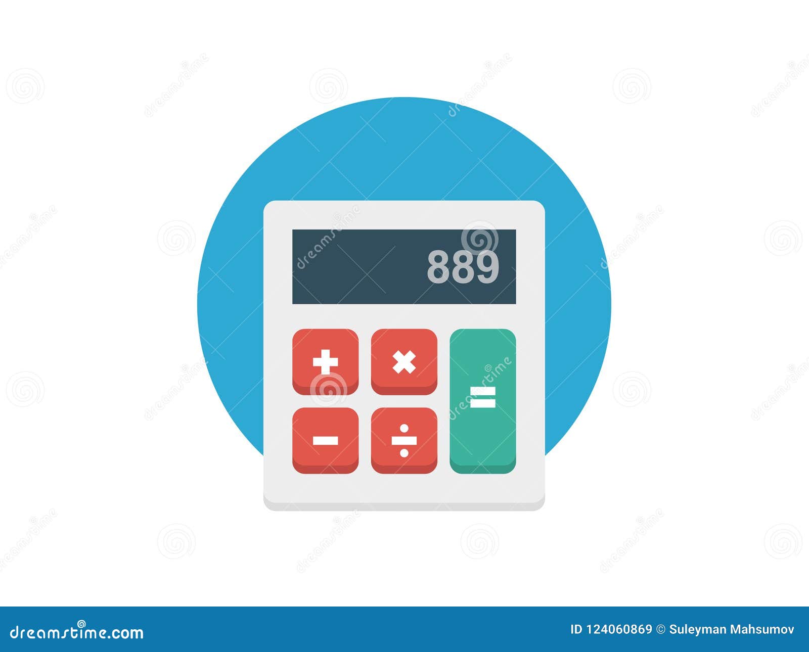Calculator Vector Icon Sign Symbol Stock Vector - Illustration of ...