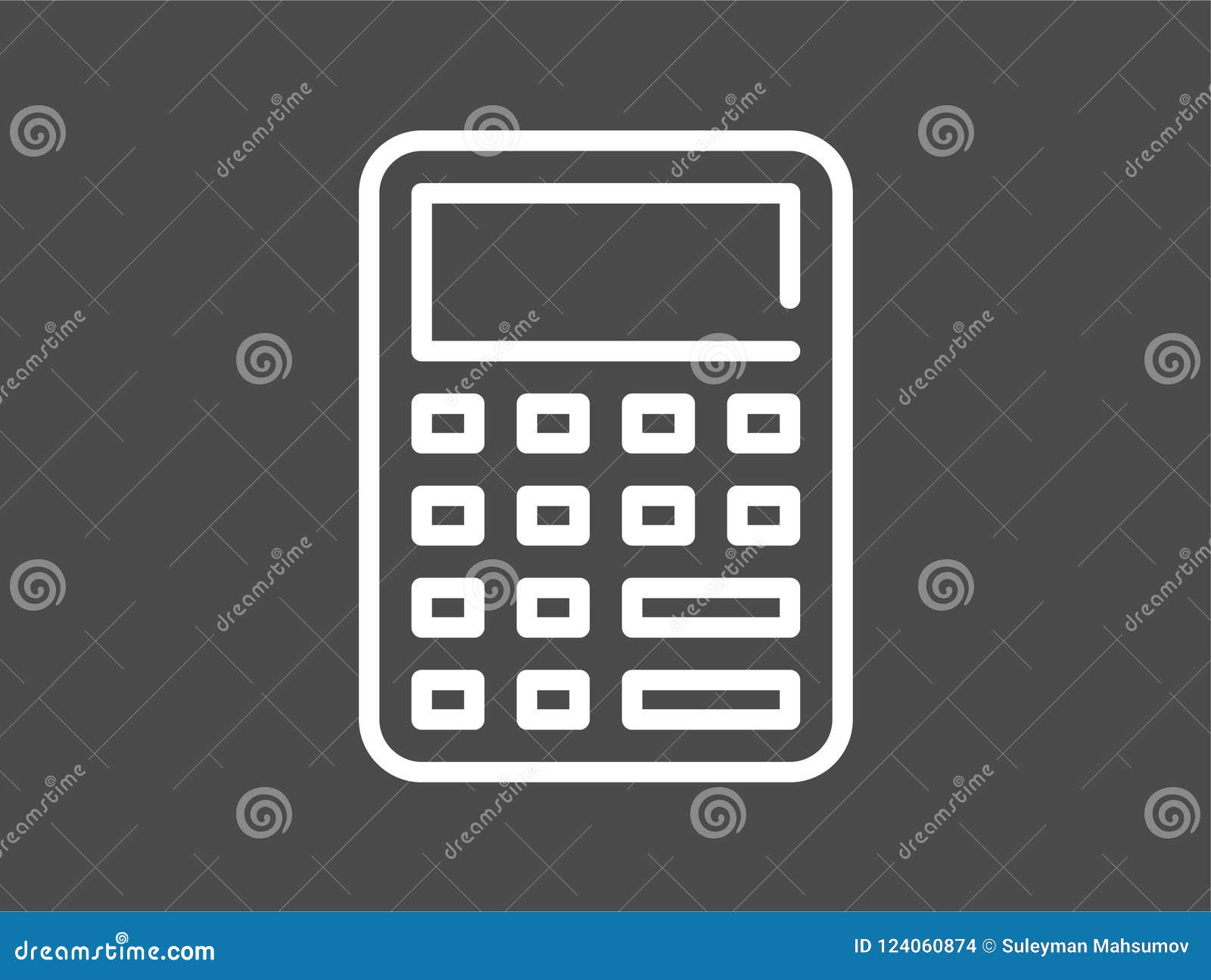 Calculator Vector Icon Sign Symbol Stock Vector - Illustration of ...