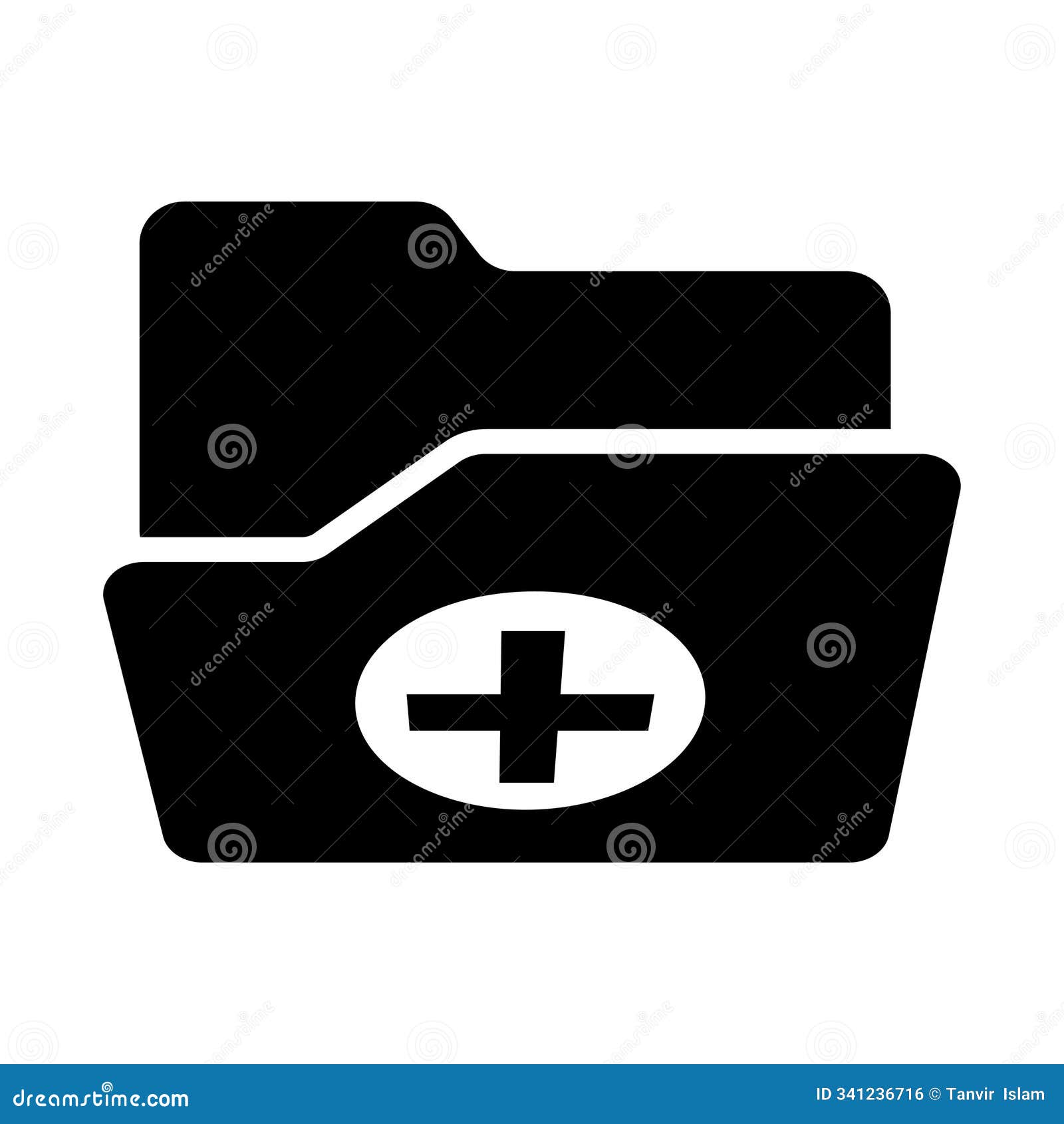 Medical Folder Icon stock illustration. Illustration of sign - 341236716