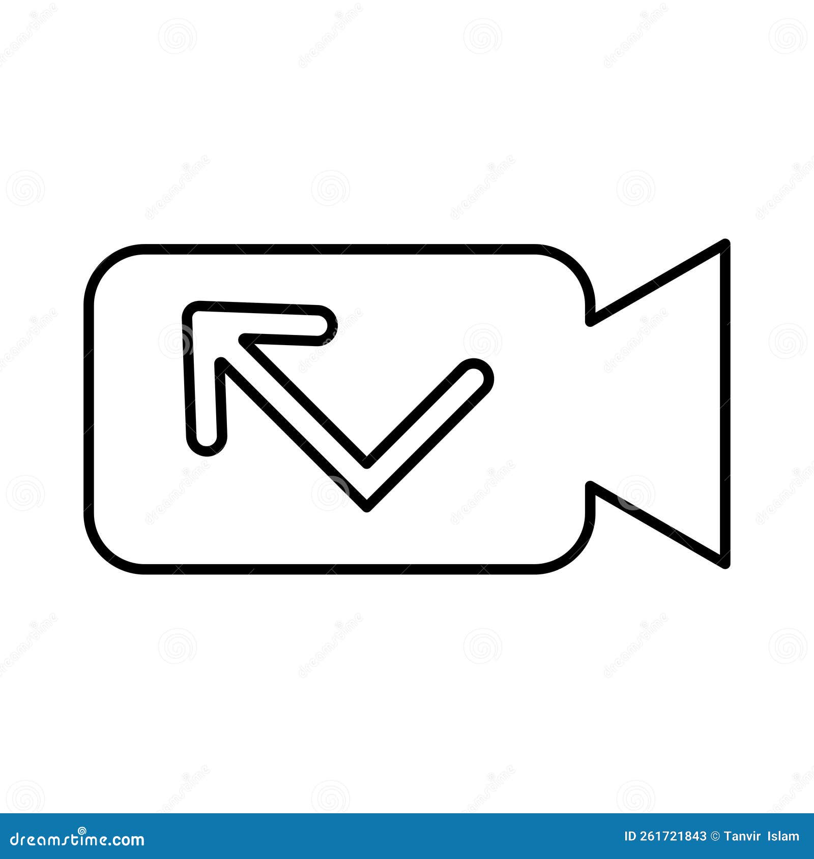 Missed Video Call Icon in Line Style Stock Illustration - Illustration ... Missed Video Call Icon in Line Style Stock Illustration - Illustration ...