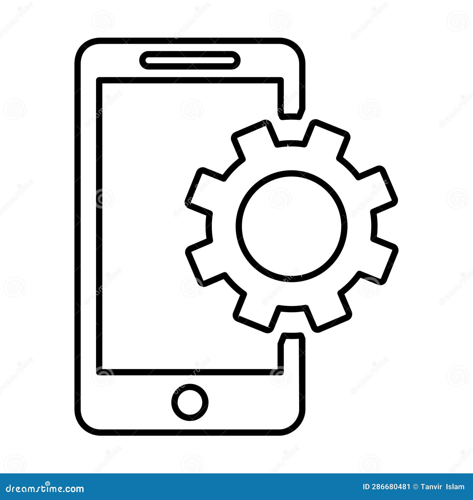 Mobile Configuration Icon in Outline Style Stock Vector - Illustration ... Mobile Configuration Icon in Outline Style Stock Vector - Illustration ...