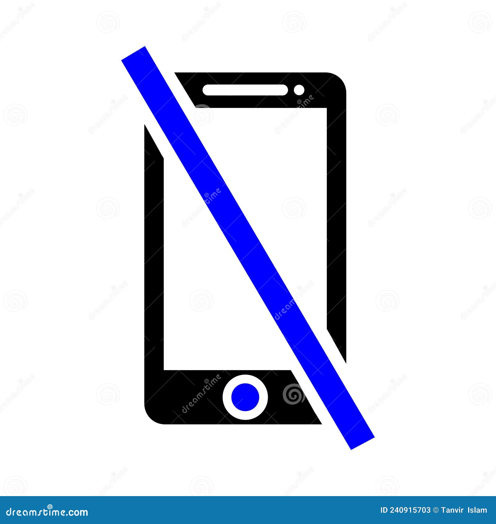 Mobile Switch Off Icon stock vector. Illustration of turn - 240915703
