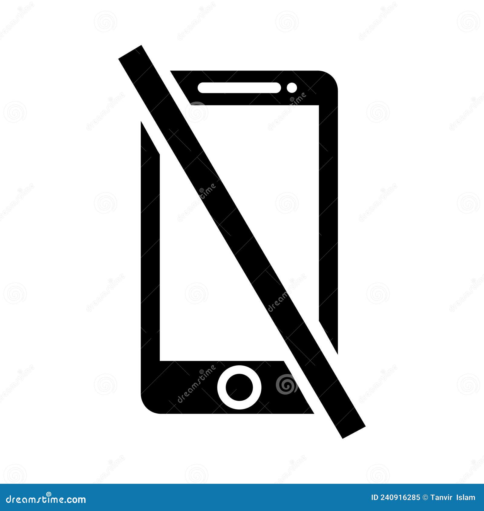 Mobile Switch Off Icon stock vector. Illustration of phone - 240916285