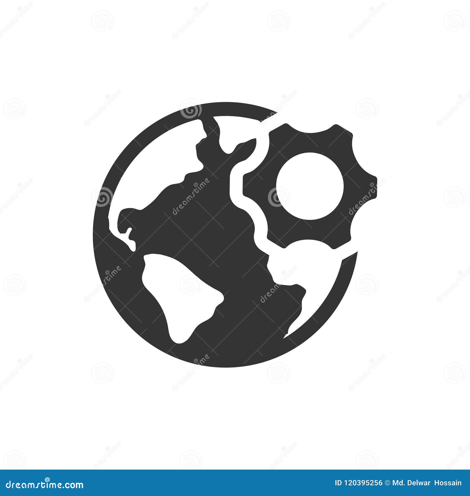 Network Solution Icon stock vector. Illustration of globe - 120395256