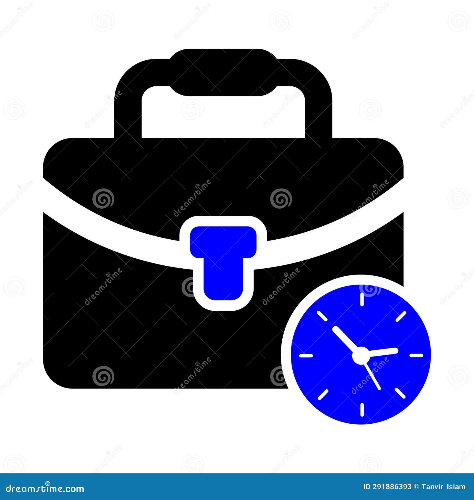 Office Time Icon stock illustration. Illustration of working - 291886393