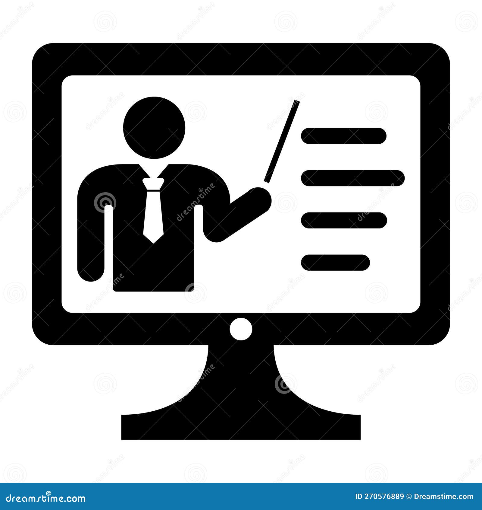 Online Training Icon stock vector. Illustration of meticulously - 270576889