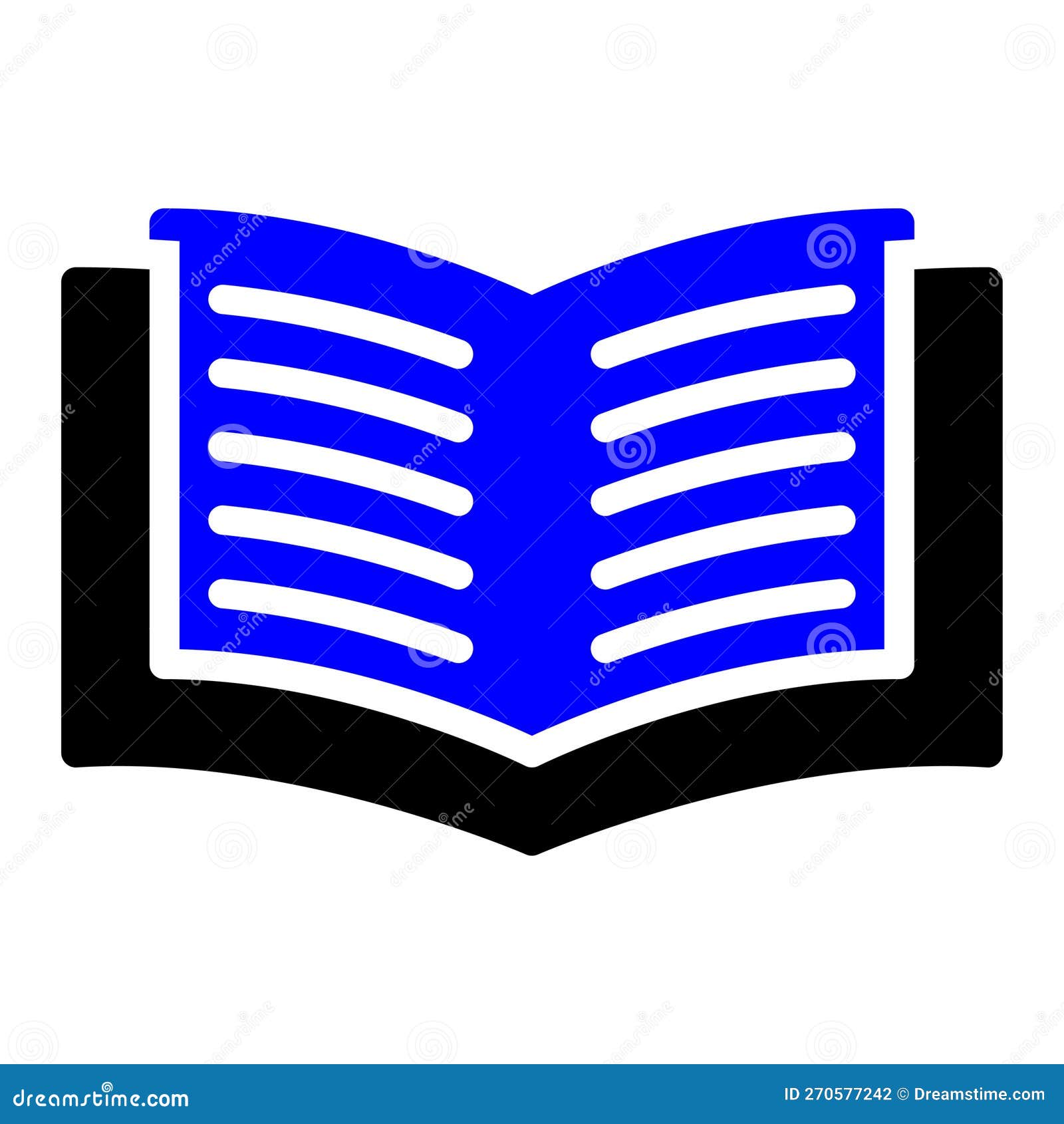 Open Book Icon stock vector. Illustration of open, folder - 270577242