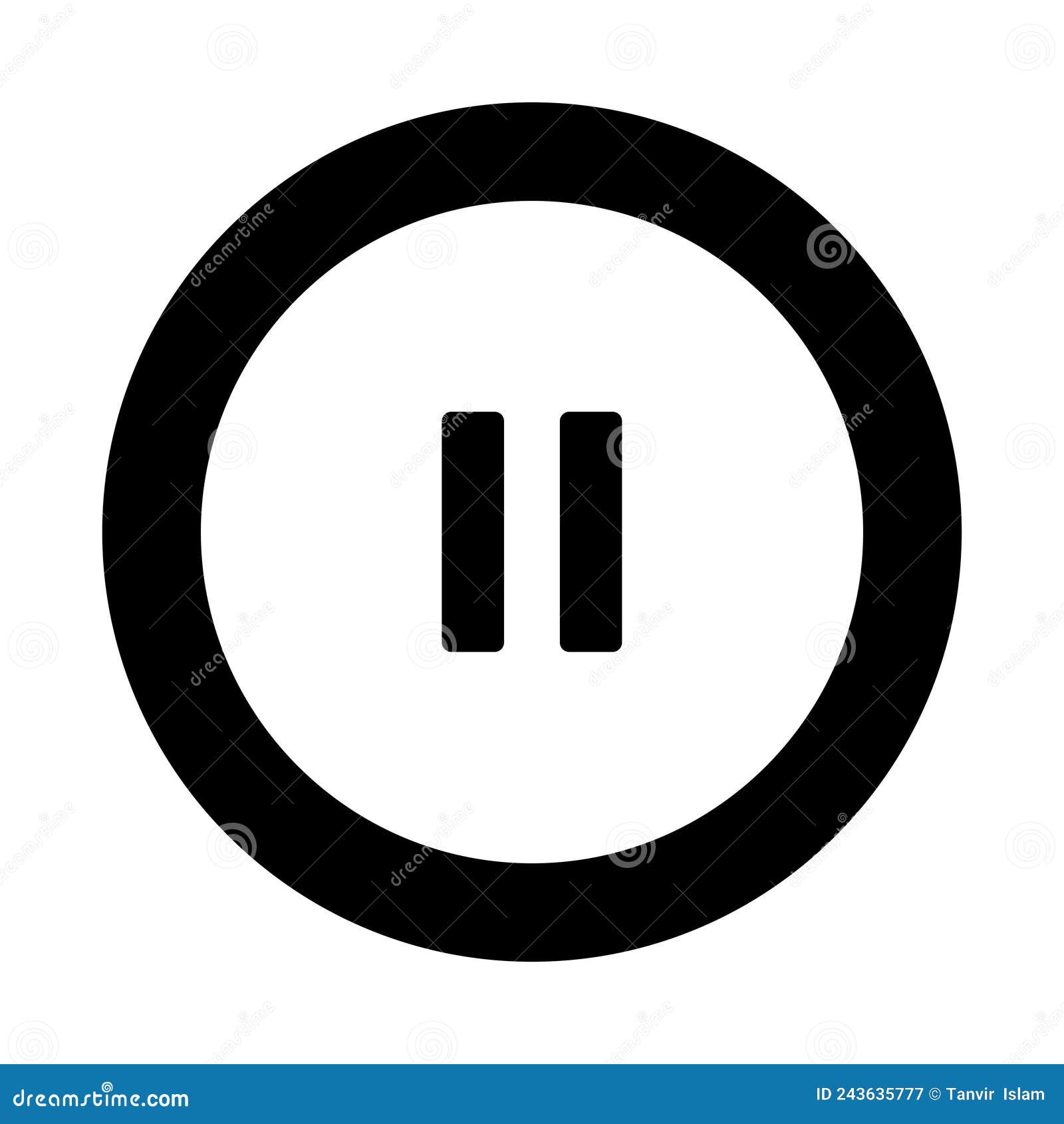 Pause Arrow Icon stock vector. Illustration of design - 243635777