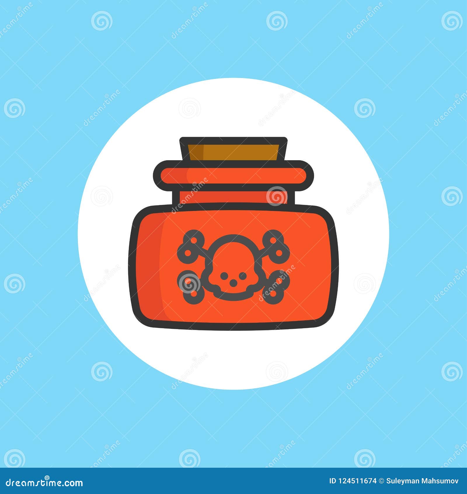 Poison Vector Icon Sign Symbol Stock Vector - Illustration of mortal ...
