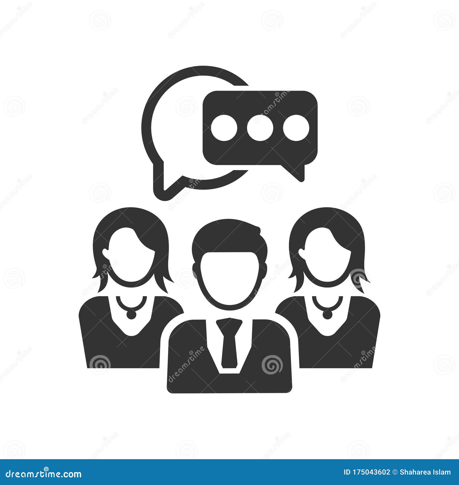 Problem Discussion Icon stock vector. Illustration of sign - 175043602